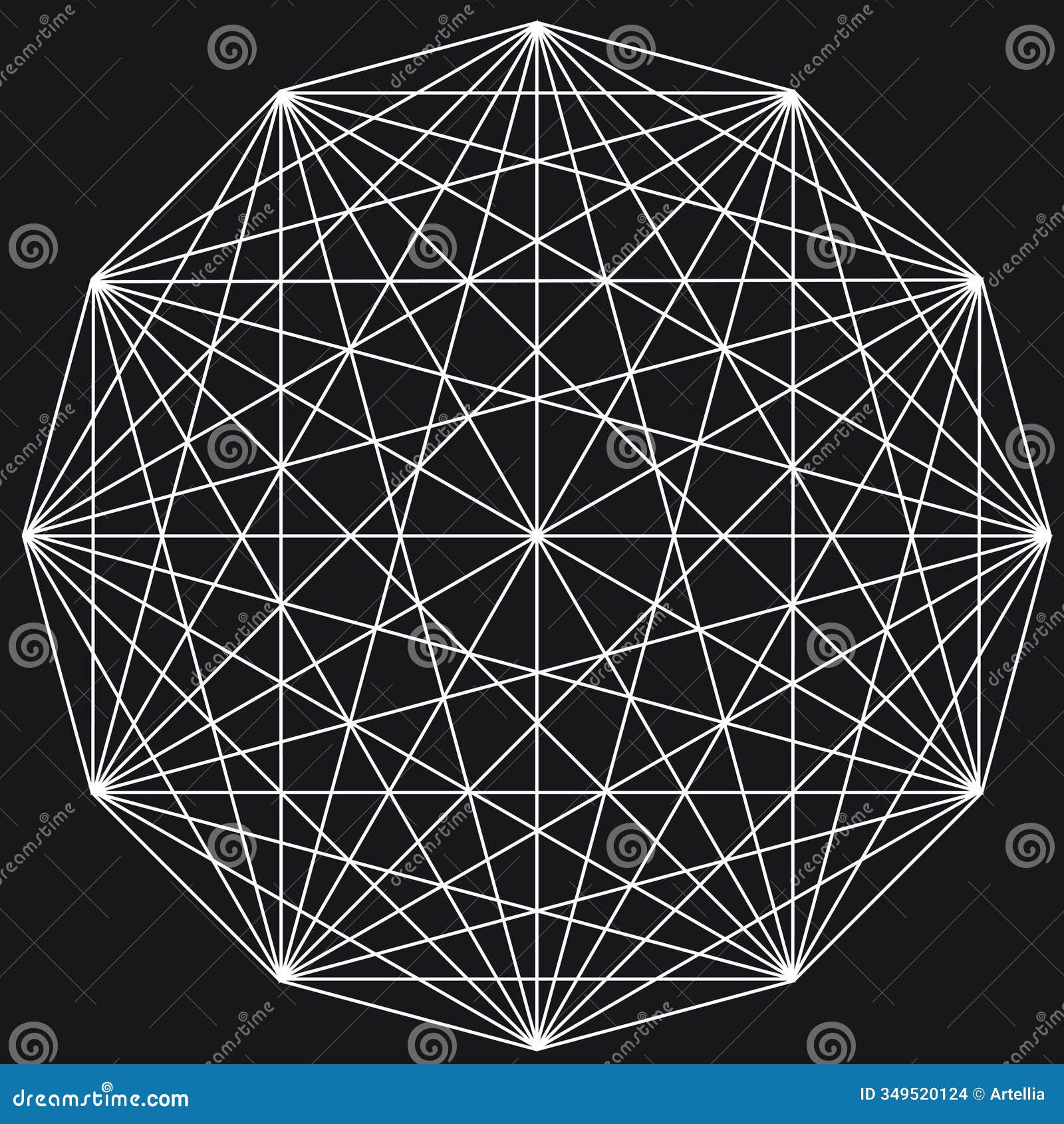 Illustration Dodecagon Colors Rainbow Sacred Geometry Circle Light ...