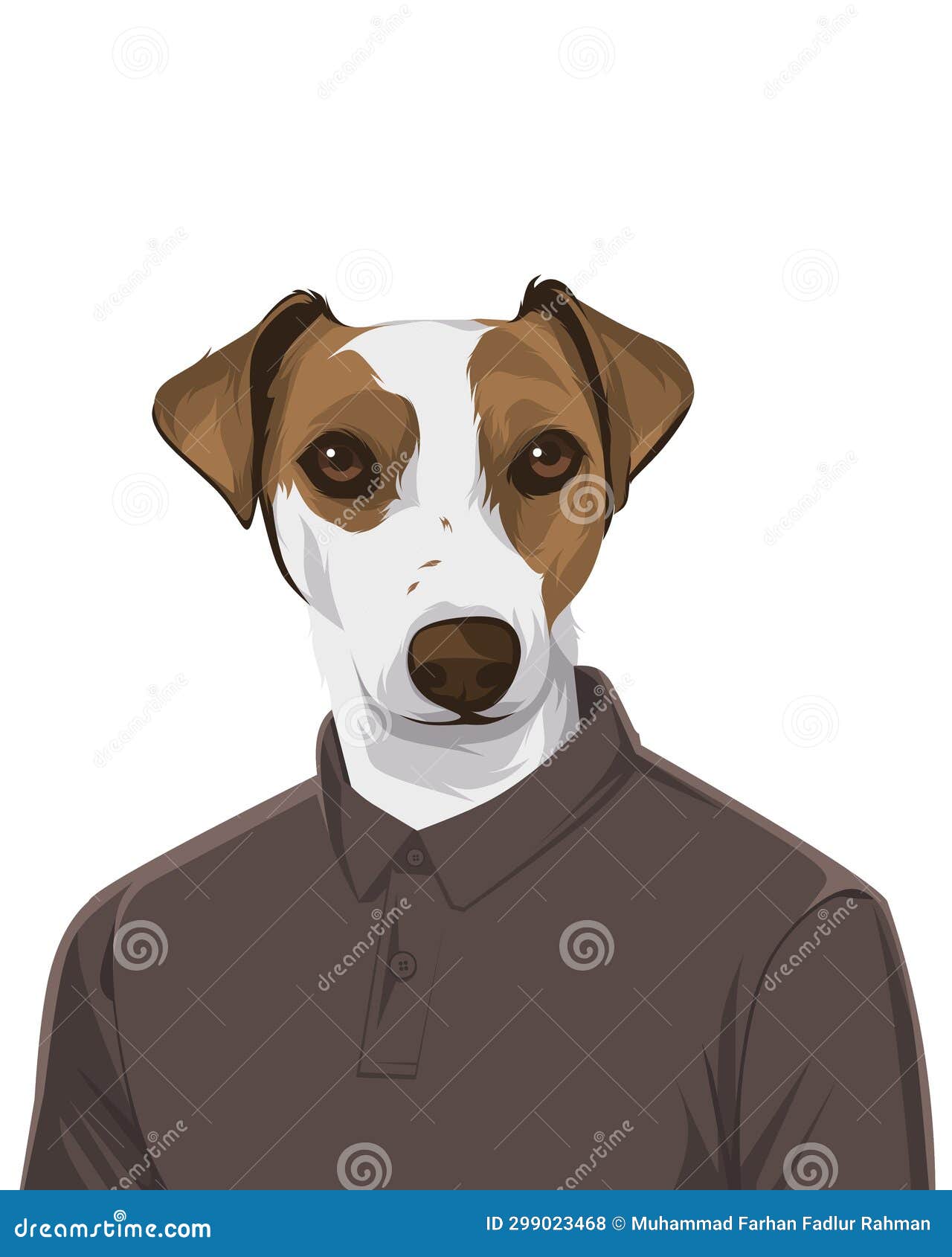 Illustration of a Dog with a Human Body Stock Illustration ...