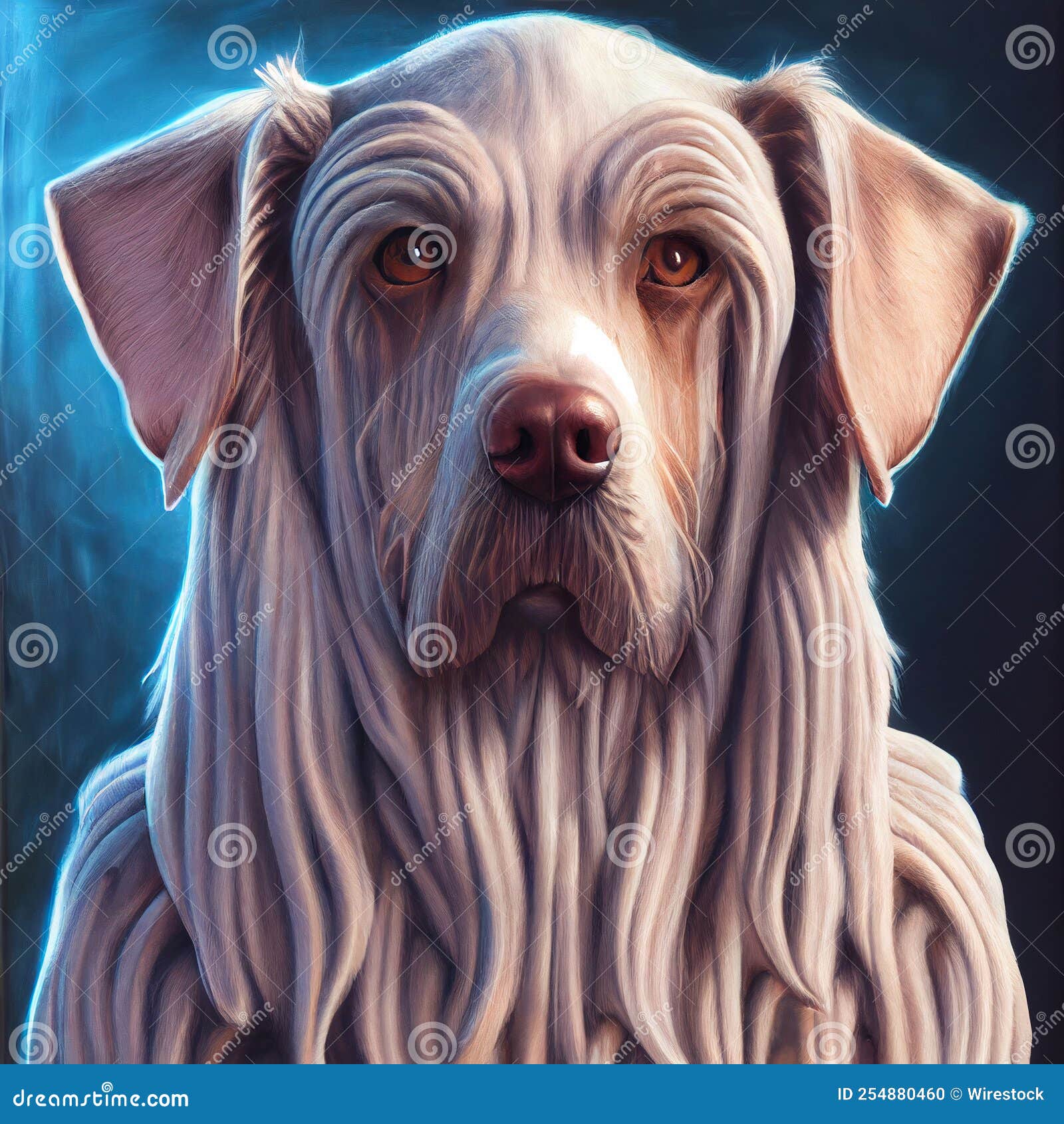 Illustration of Dog Mage in the Blue Background Stock Illustration ...