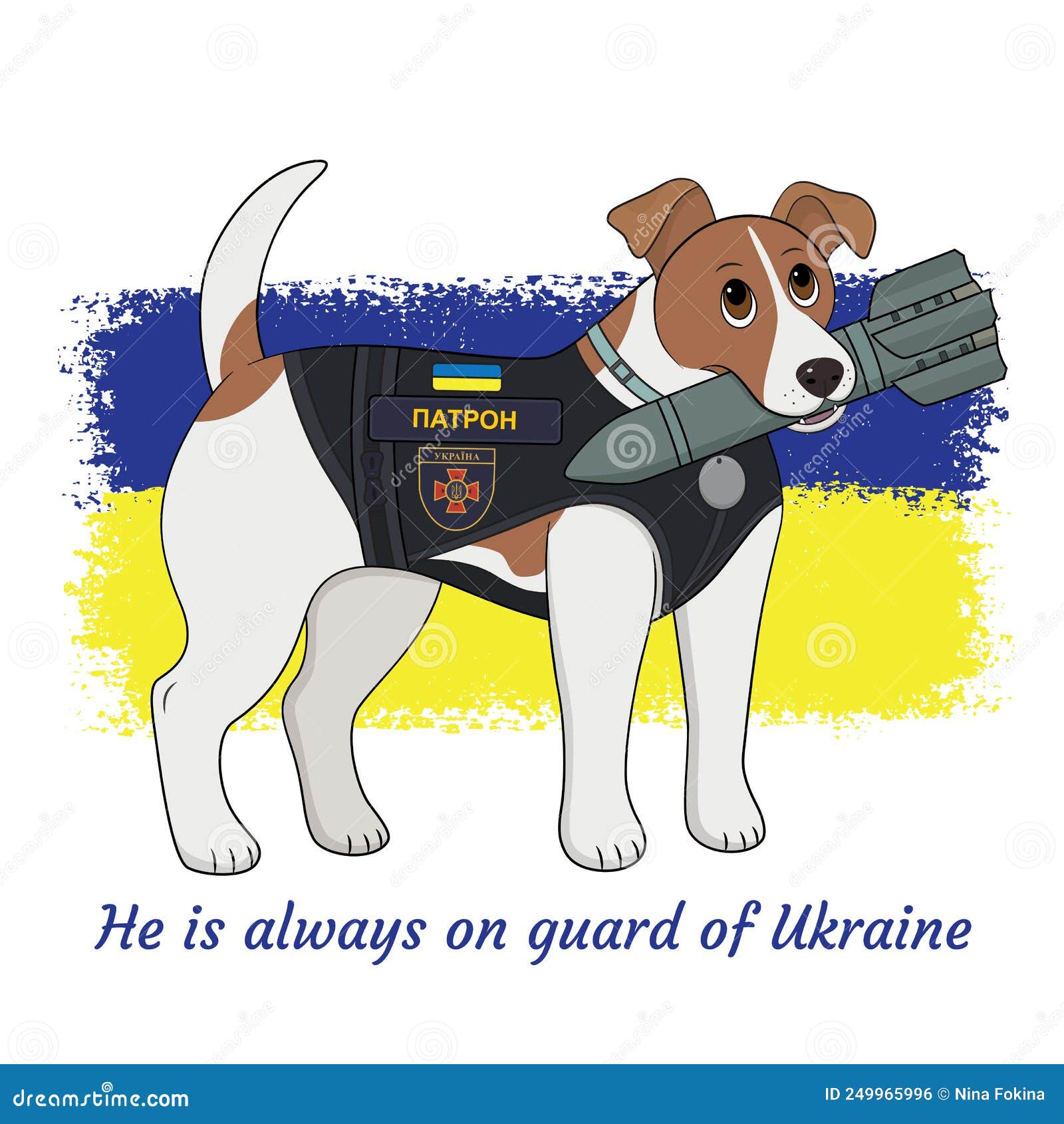 Illustration with Dog Patron Stock Illustration - Illustration of doggy ...