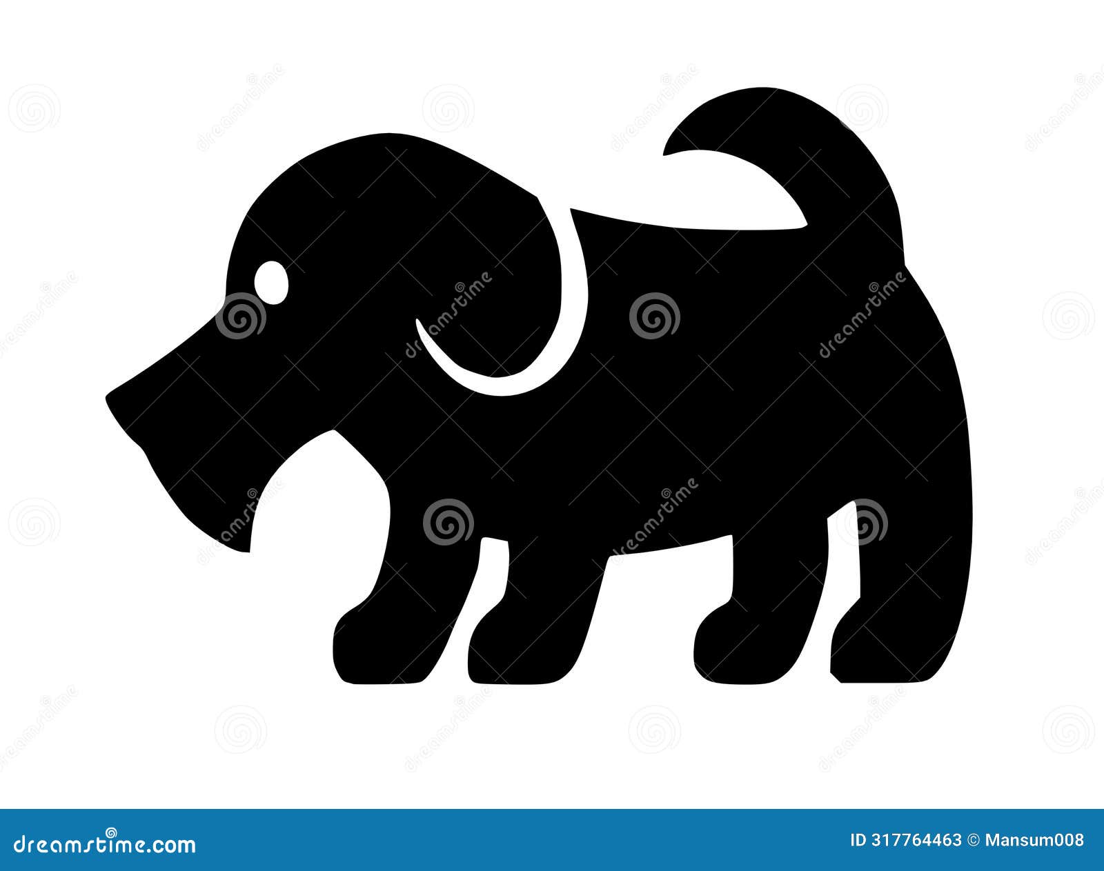 Illustration of a Dog Shape Stock Illustration - Illustration of ...