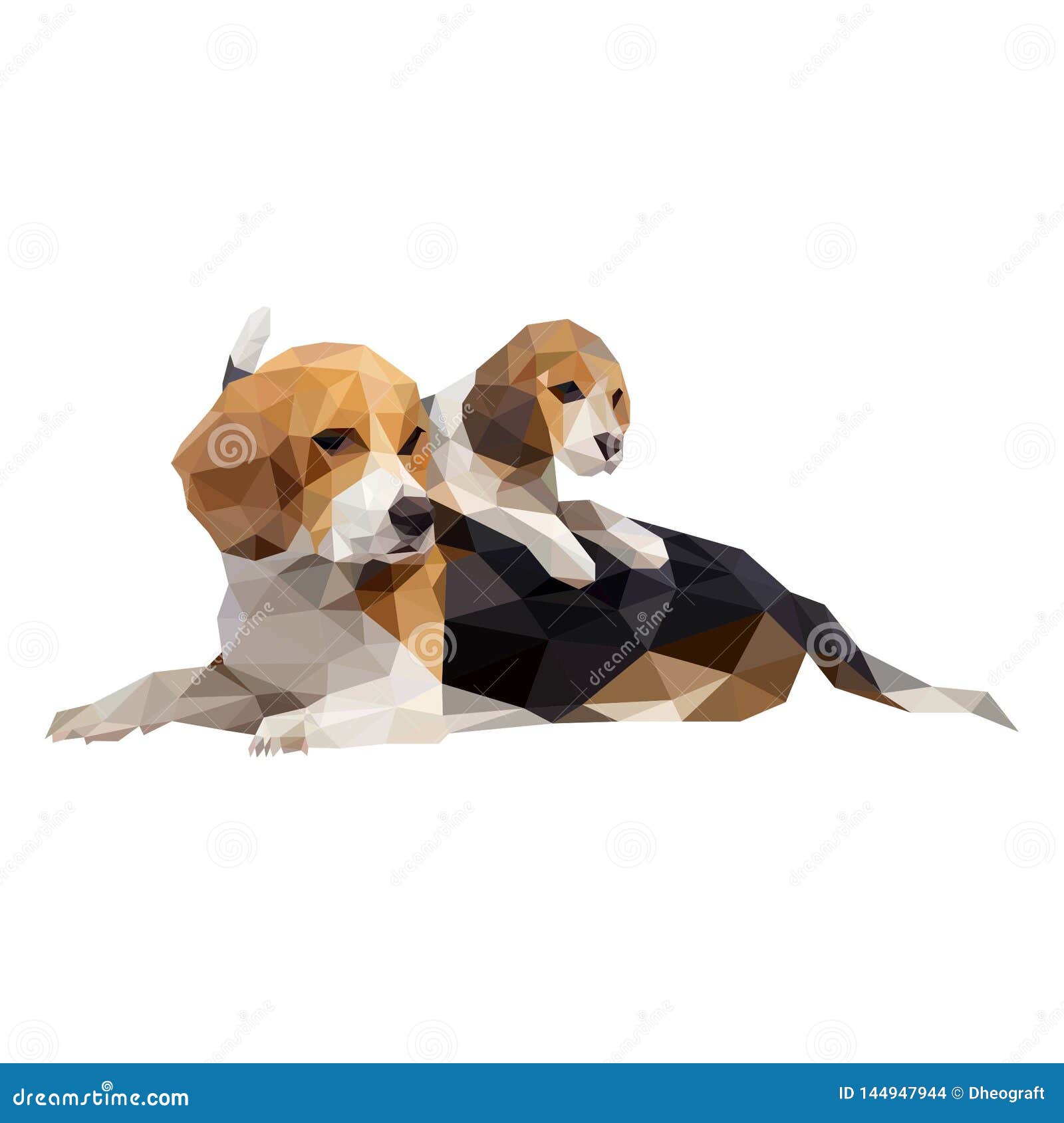 Dogs, Polygonal Art stock vector. Illustration of icon - 144947944