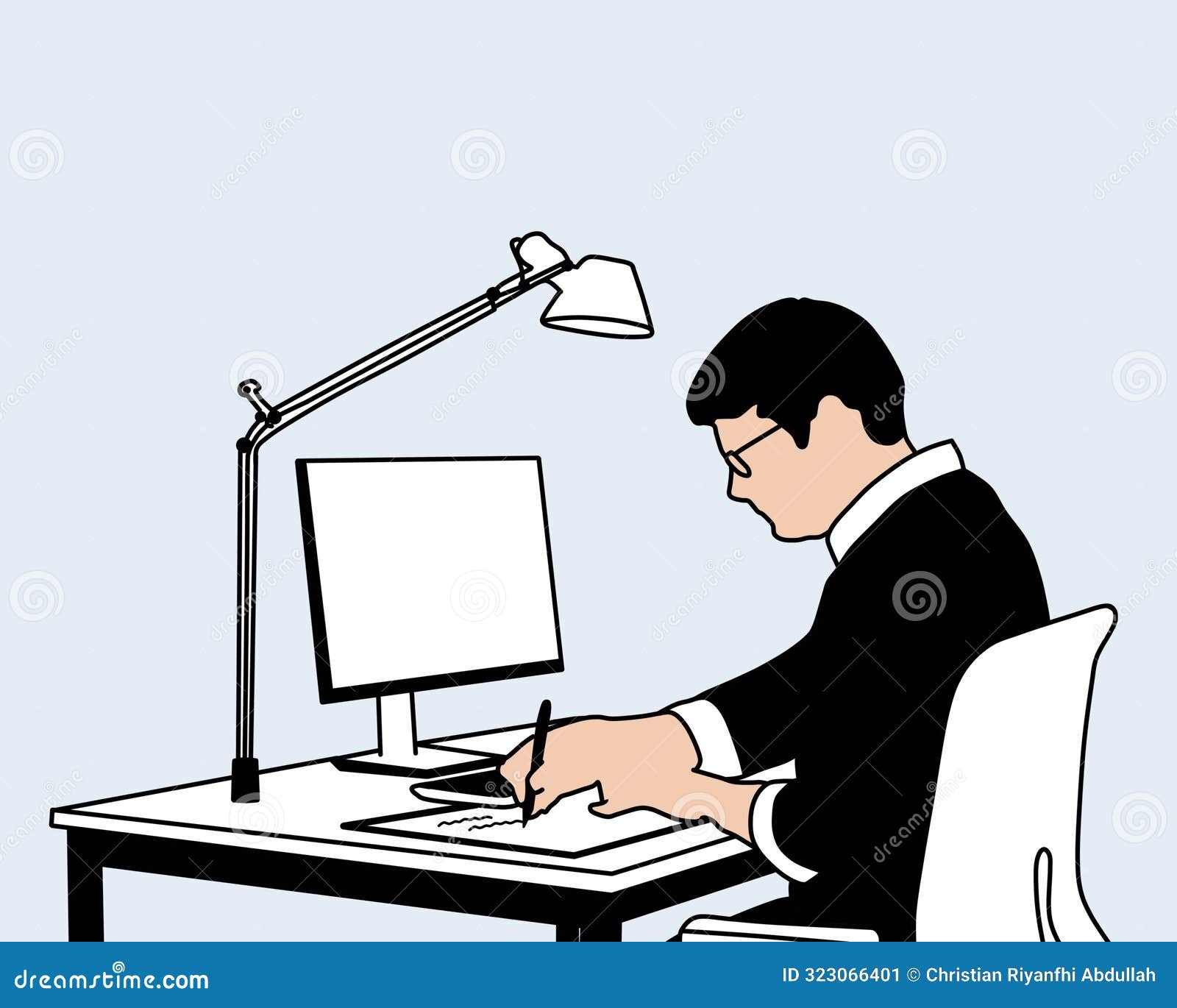 Illustration of Doing His Own Work Stock Illustration - Illustration of ...