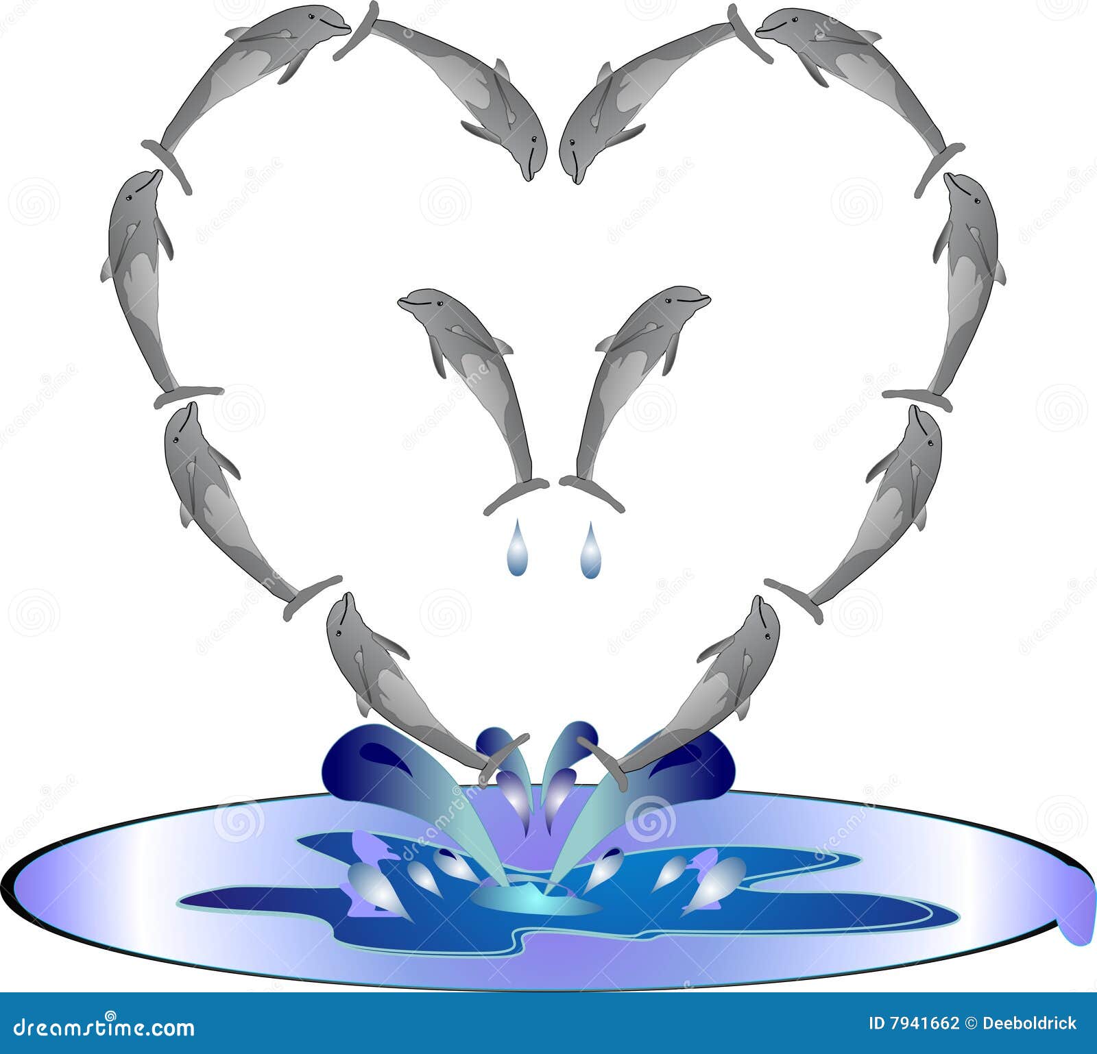 Dolphins Making A Heart