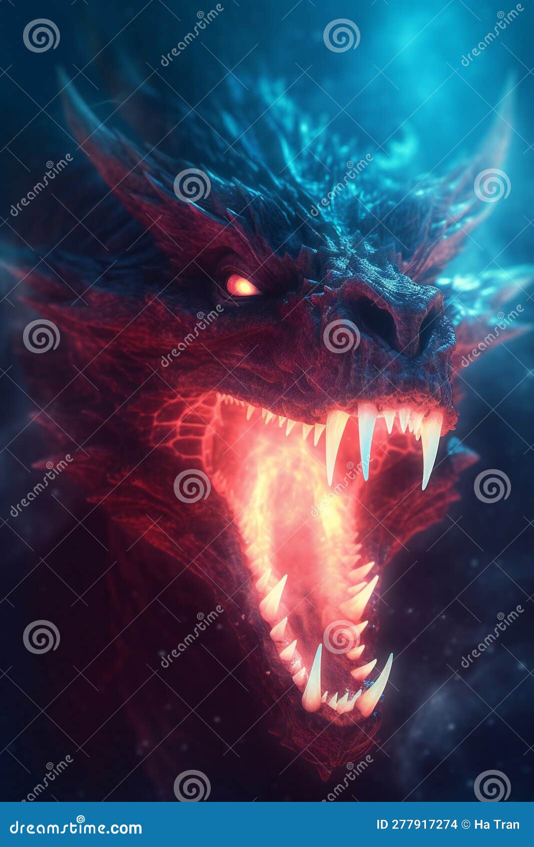 Dragon Head with Sharp Teeth and Sharp Teeth Stock Illustration ...
