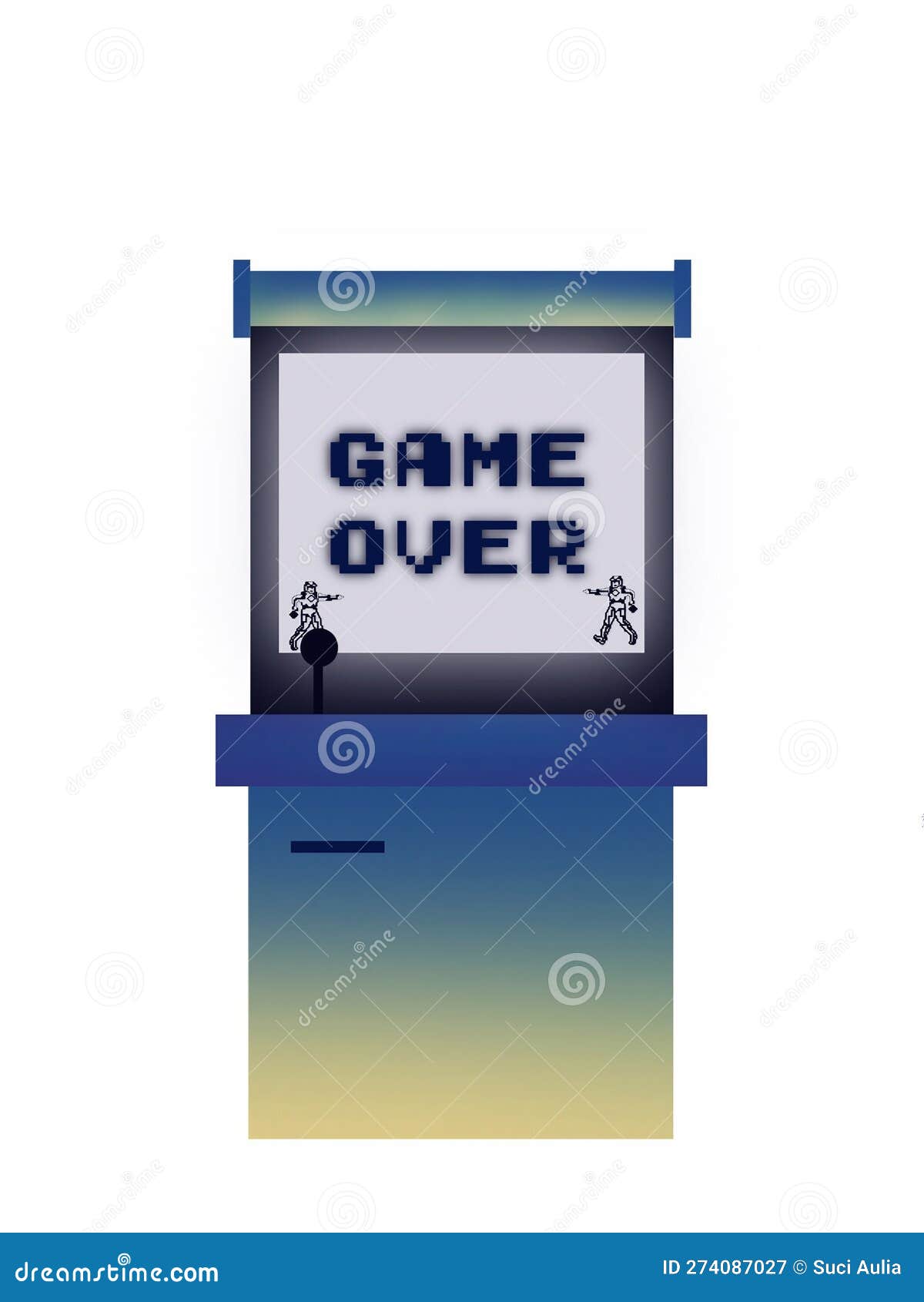 Illustration Drawing Arcade Game Elements Stock Illustration ...