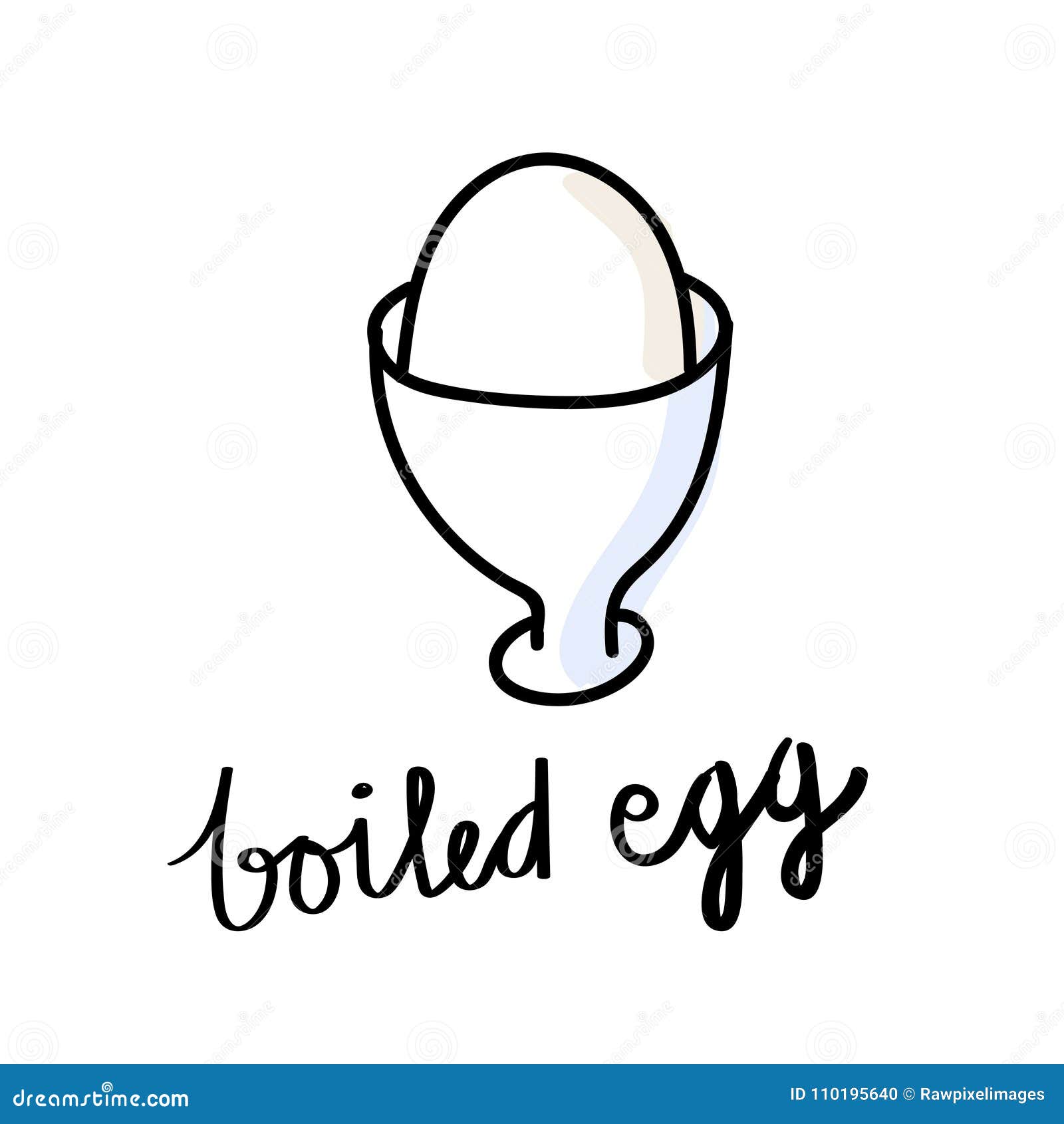 Illustration Drawing of Boiled Egg Stock Illustration - Illustration of ...