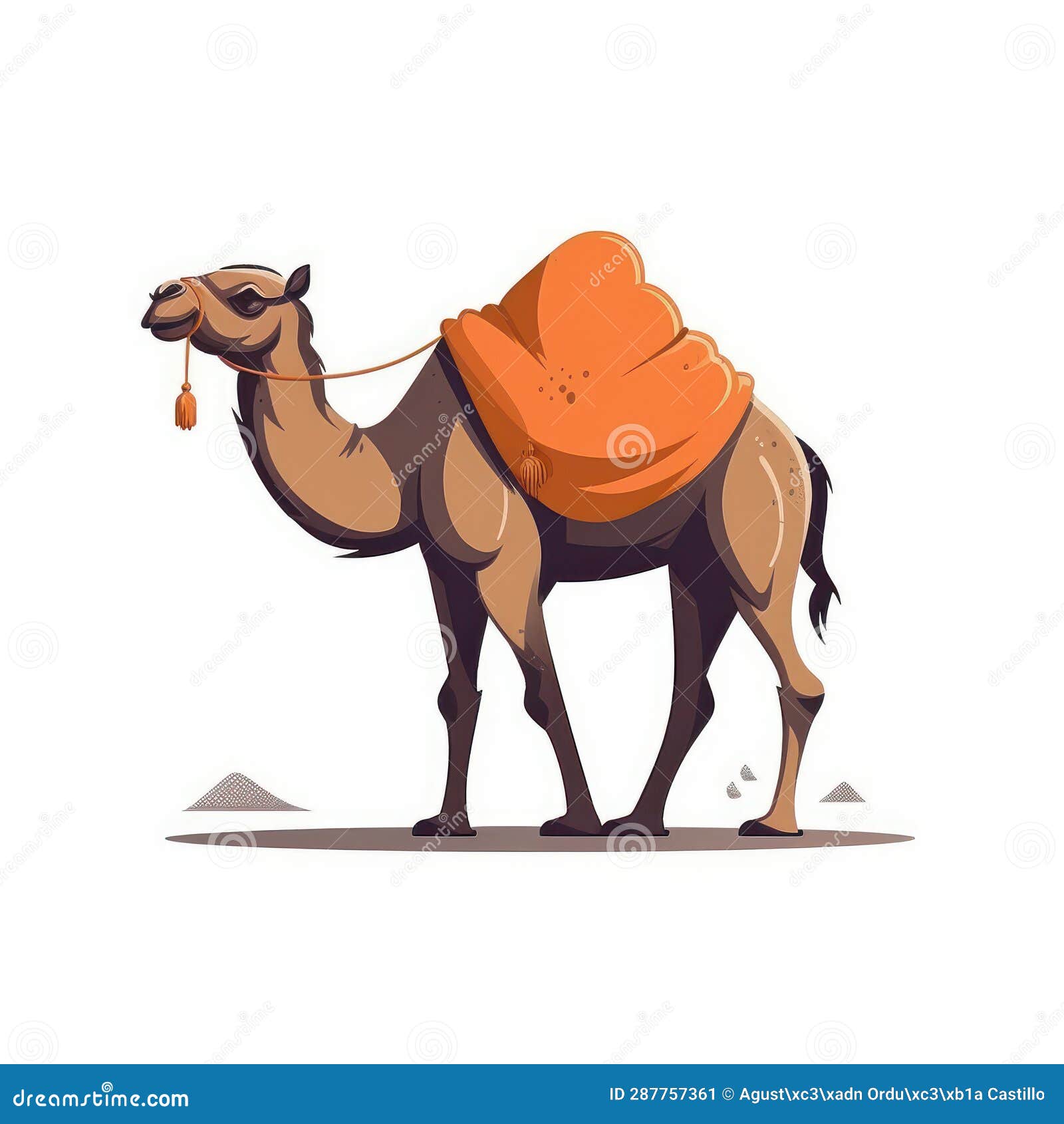 Illustration of a Drawing of a Dromedary Camel. Stock Illustration ...
