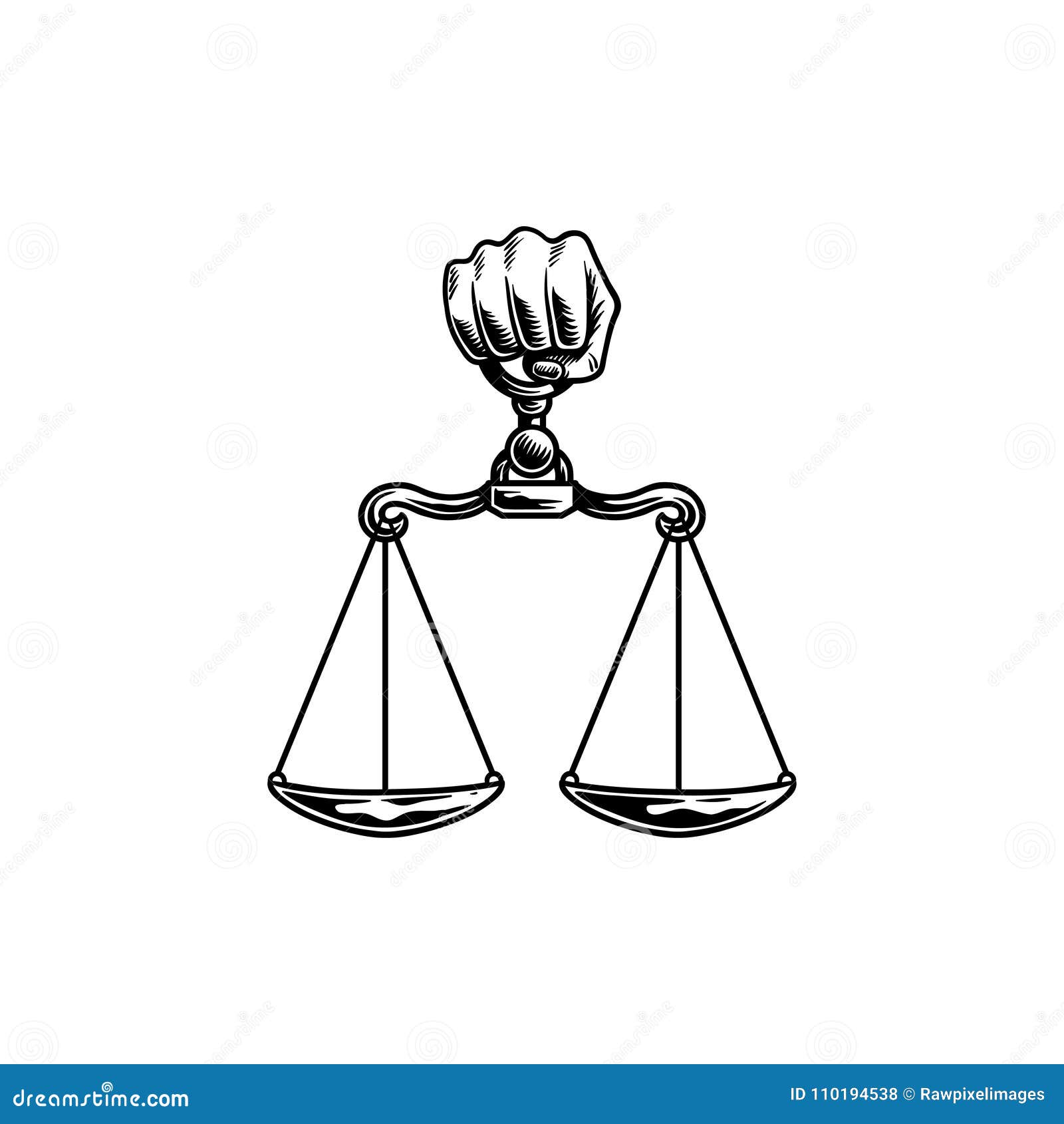Drawing Of A Justice Symbol Vector Illustration | CartoonDealer.com ...
