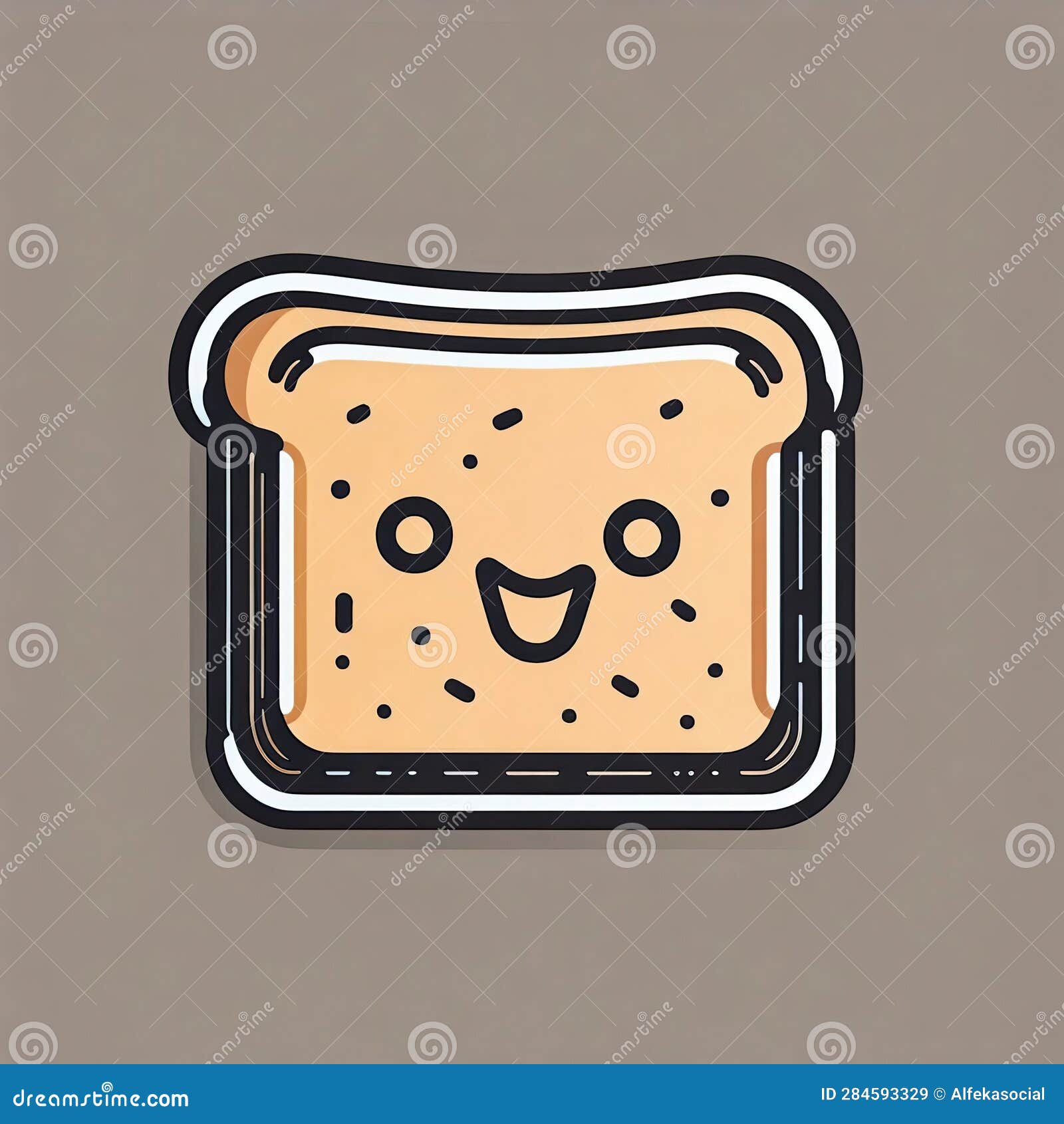 Illustration Drawing Toast Bread Stock Illustration - Illustration of ...