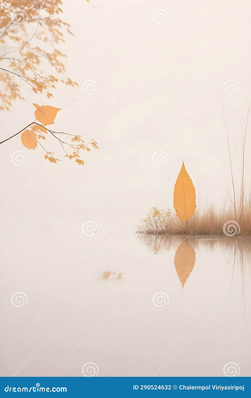 Illustration, Drawings about Nature and Water Reflection, Ai Generative ...