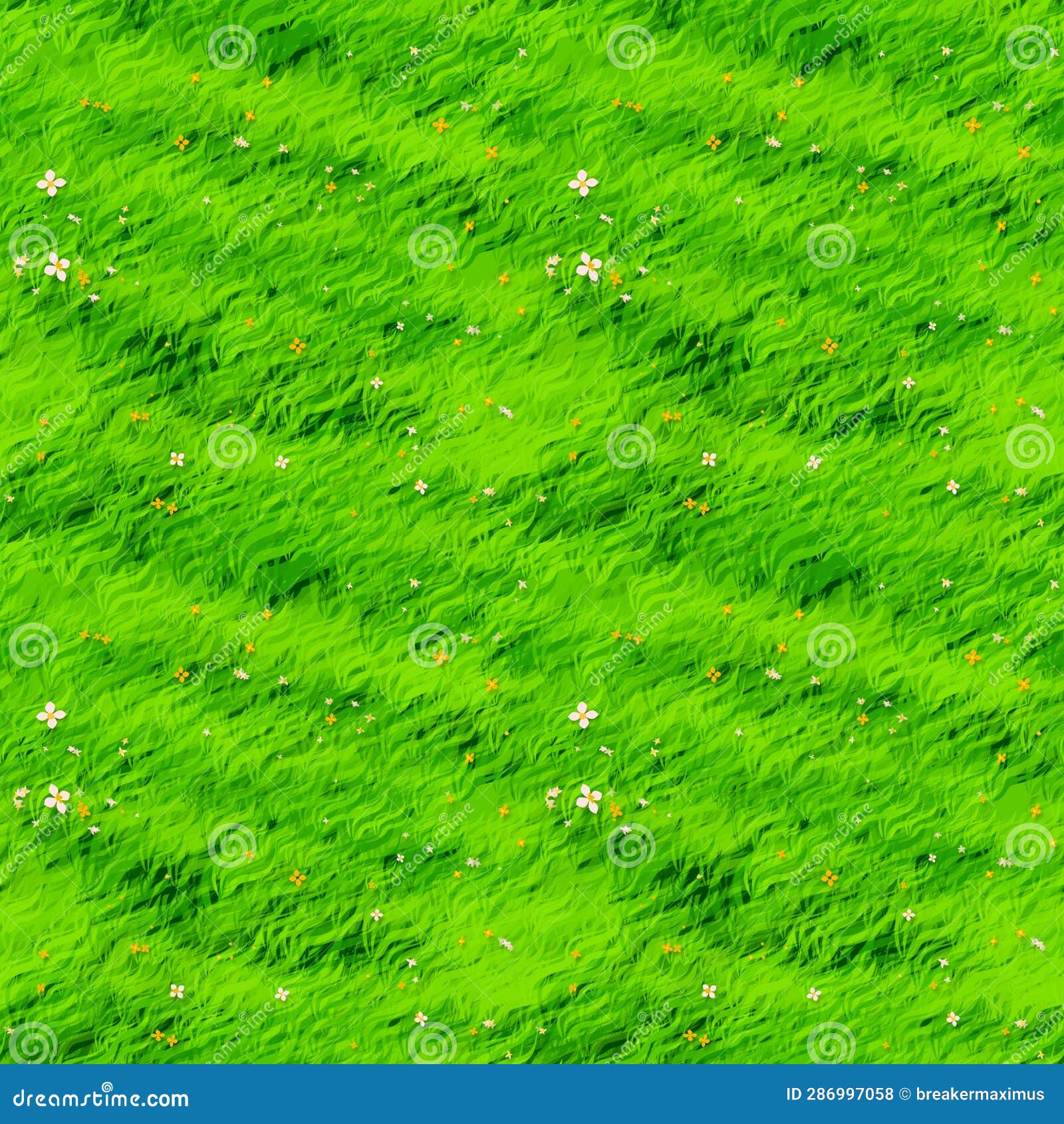 Illustration of Drawn Toon Seamless Grass Texture Stock Illustration ...