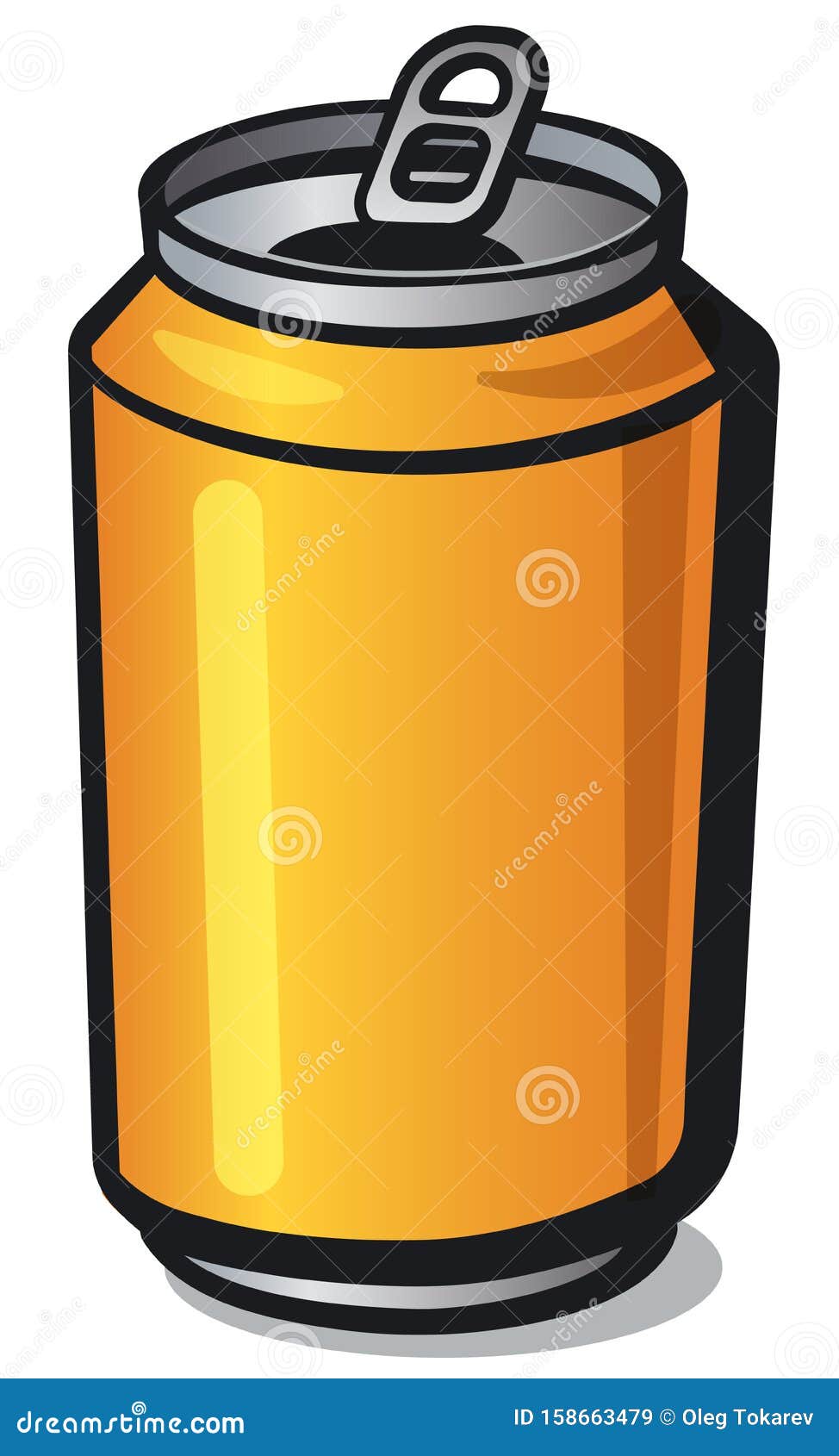 Beverage can stock vector. Illustration of blank, metallic - 158663479