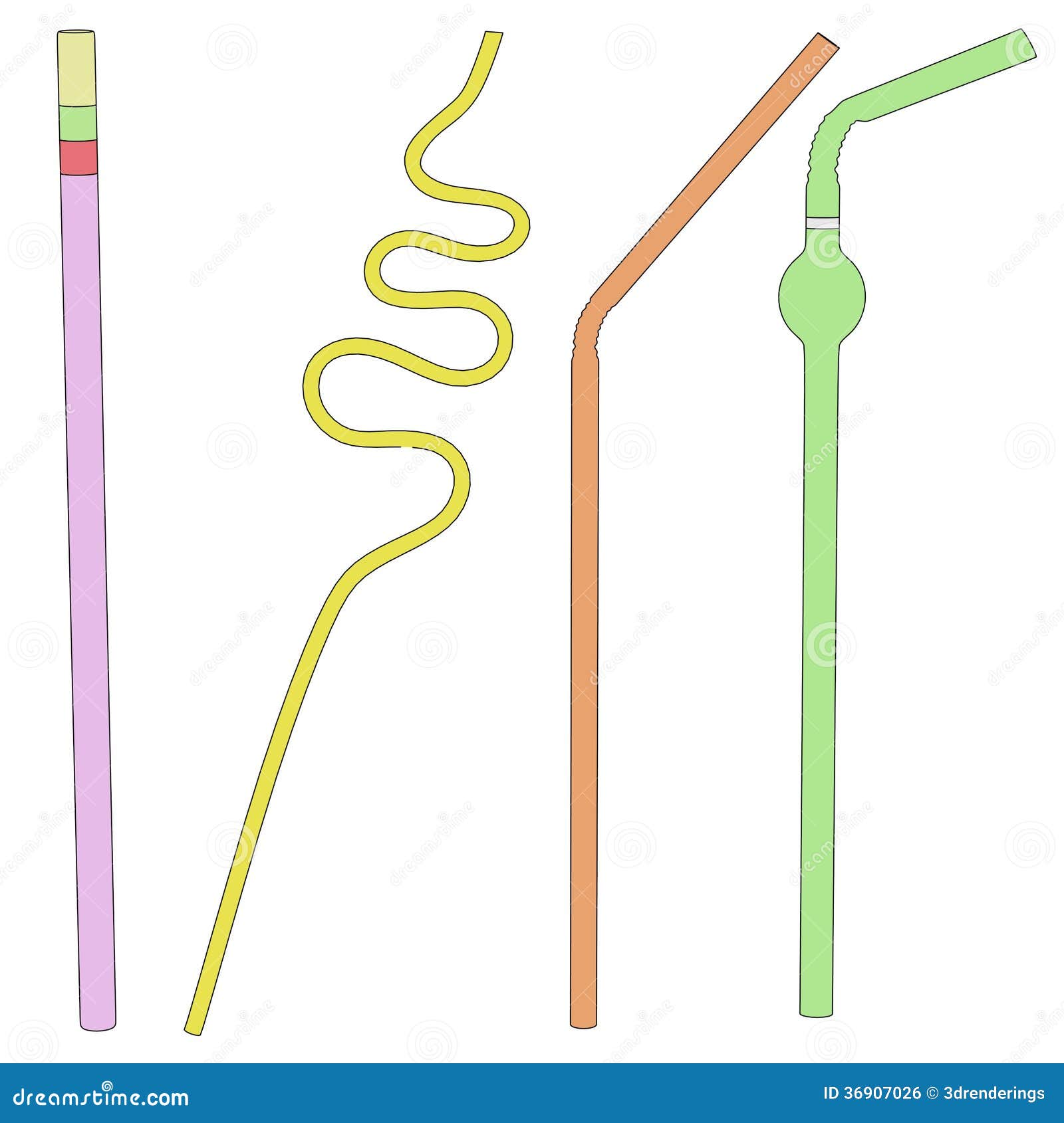 Illustration of Drink Straws Stock Illustration - Illustration of ...