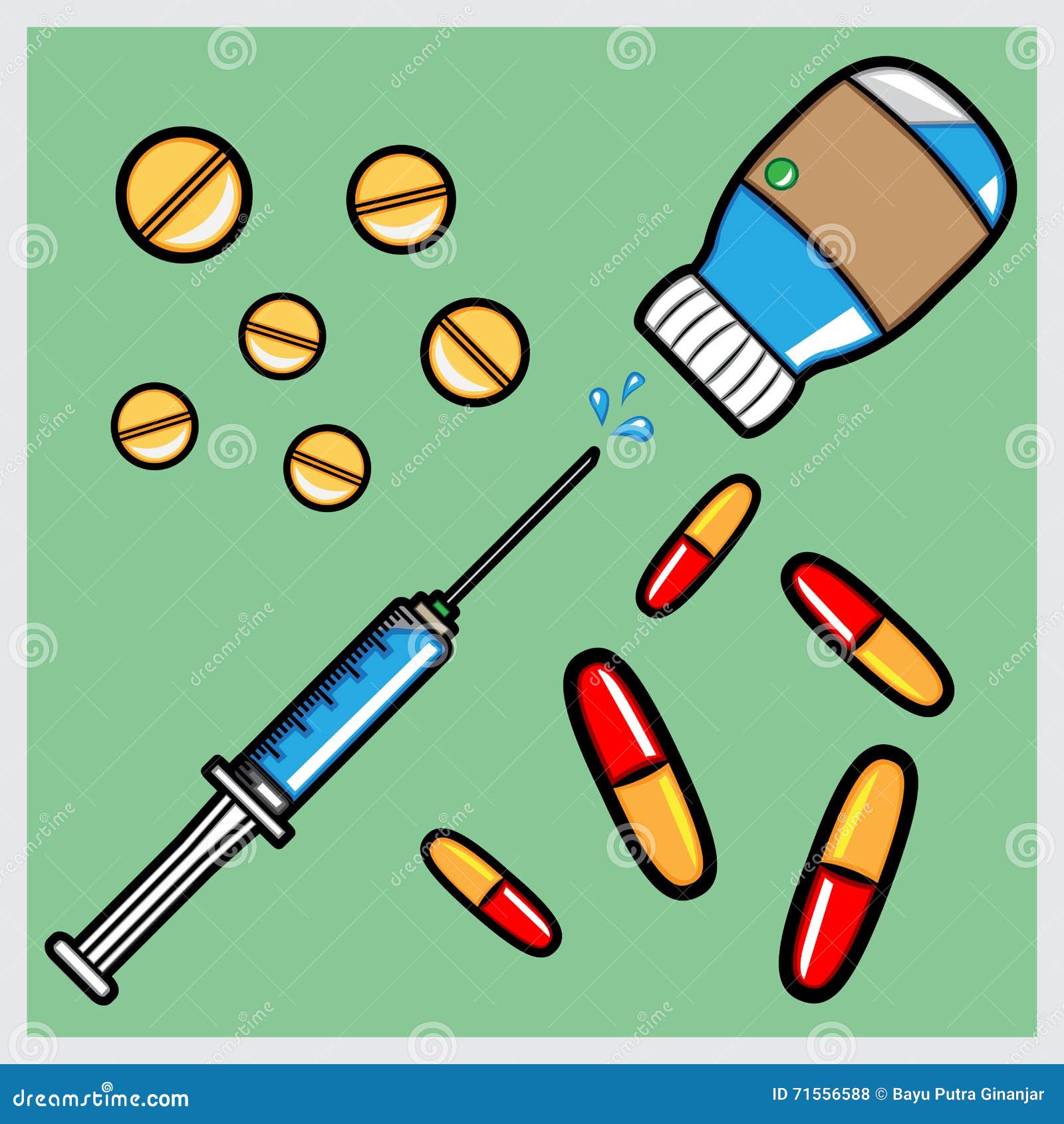 An Illustration of a Drugs stock vector. Illustration of vaccination ...