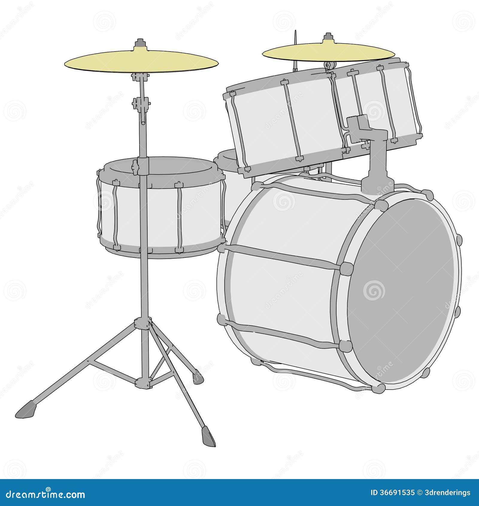 Illustration of drum set stock illustration. Illustration of drum ...