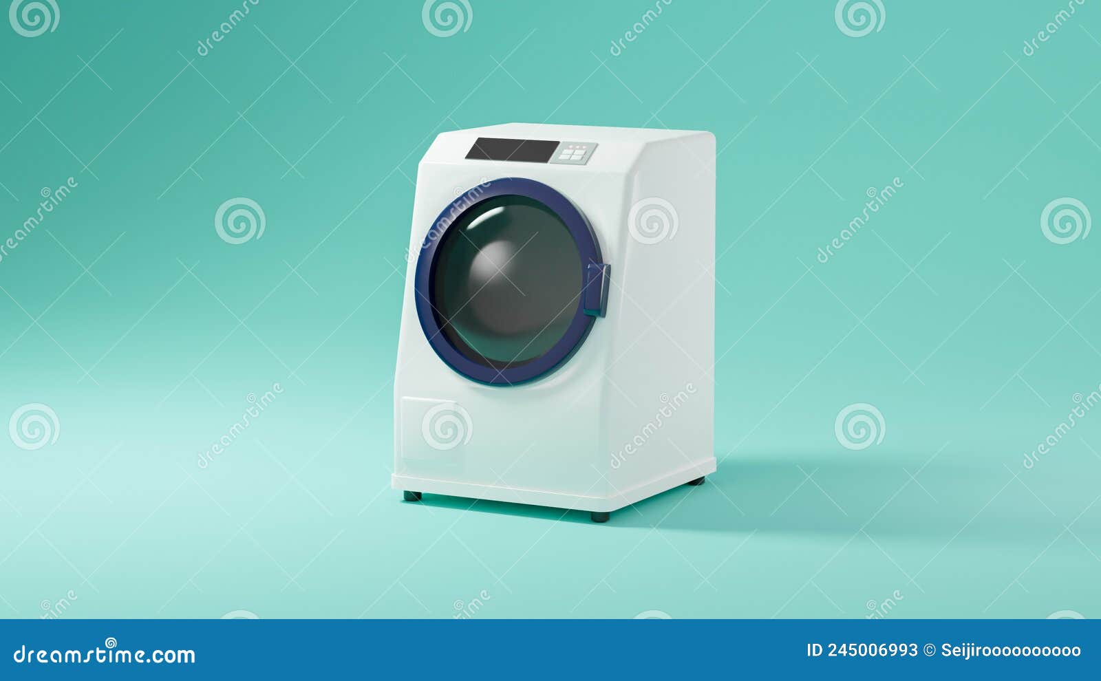 Illustration of a Drum-type Washing Machine Drawn at 3DCG Stock ...