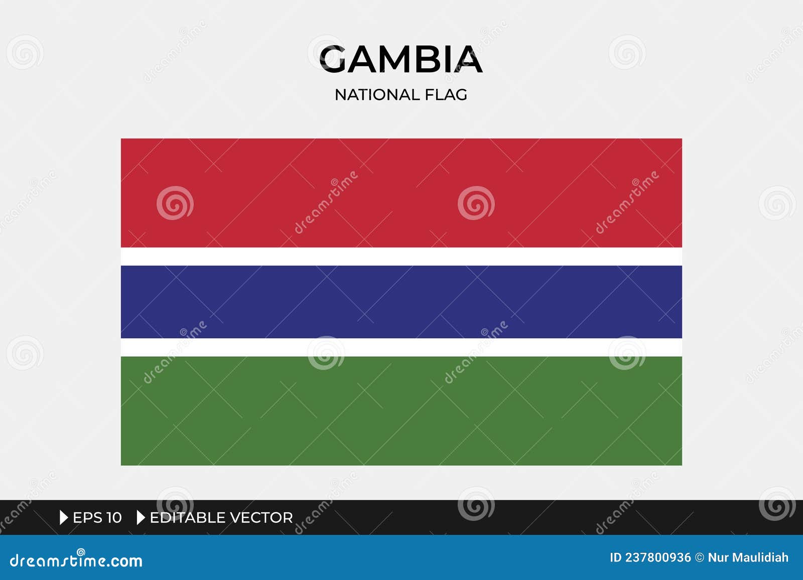 Illustration Du Drapeau National De La Gambie Illustration de Vecteur ...