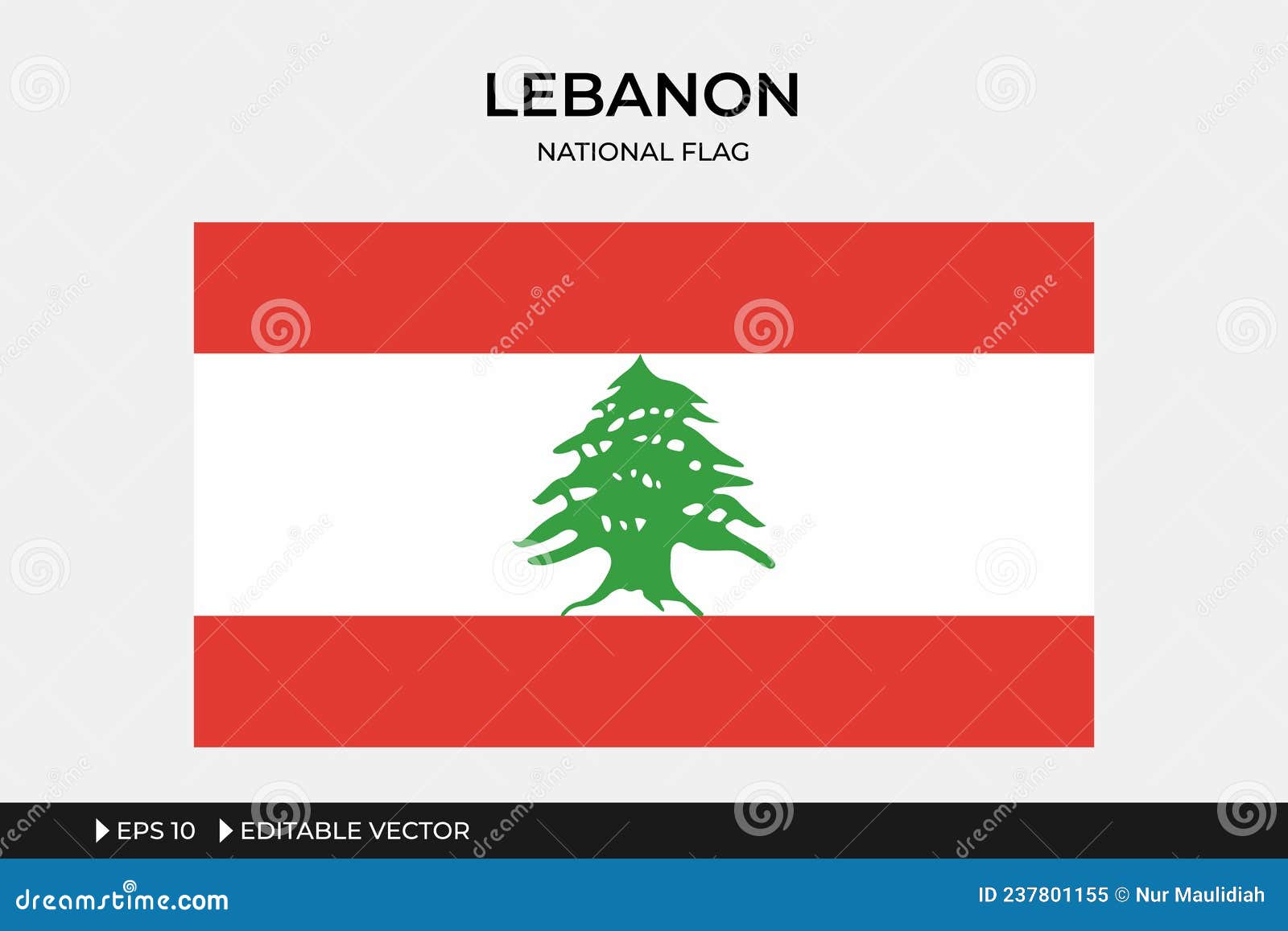 Illustration Du Drapeau National Du Liban Illustration de Vecteur ...