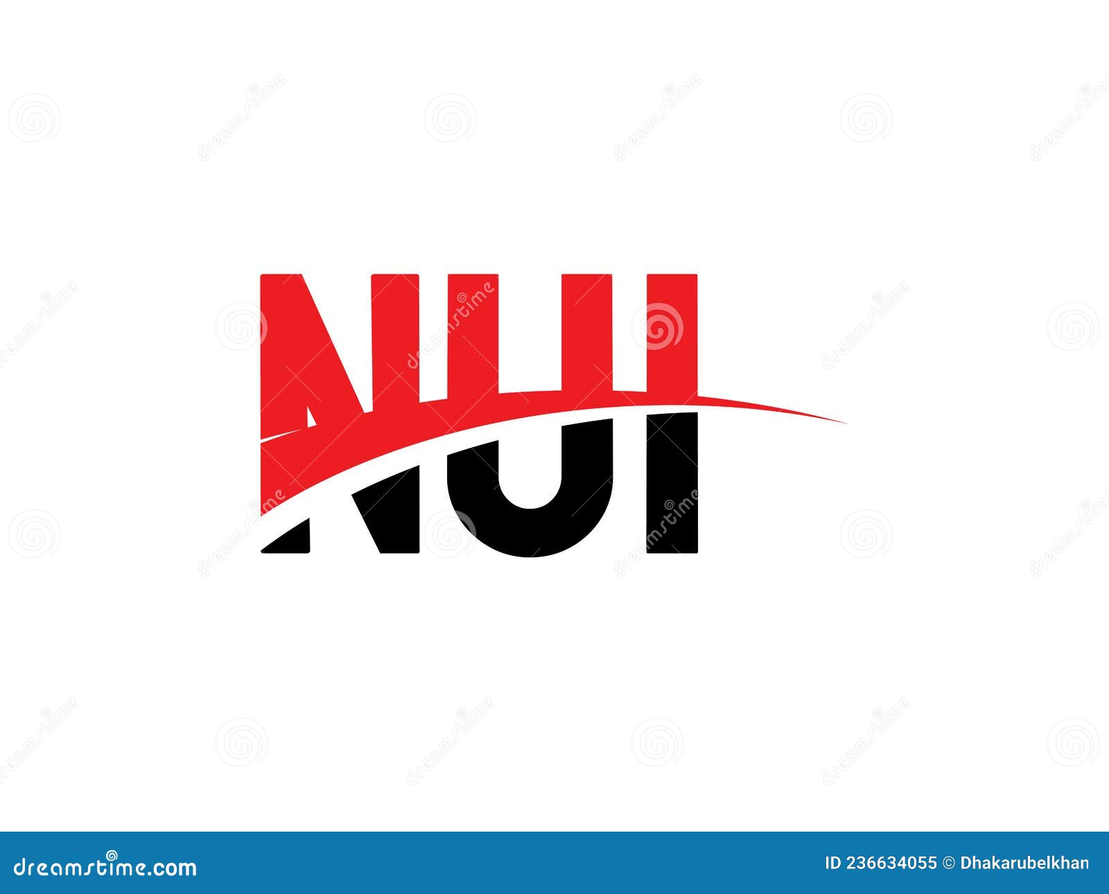 Illustration Du Logo Initial De La Lettre Nui Illustration de Vecteur ...