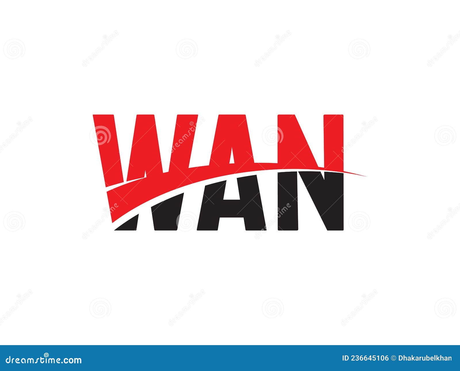 Illustration Du Logo Initial De La Lettre De Wan Illustration de ...