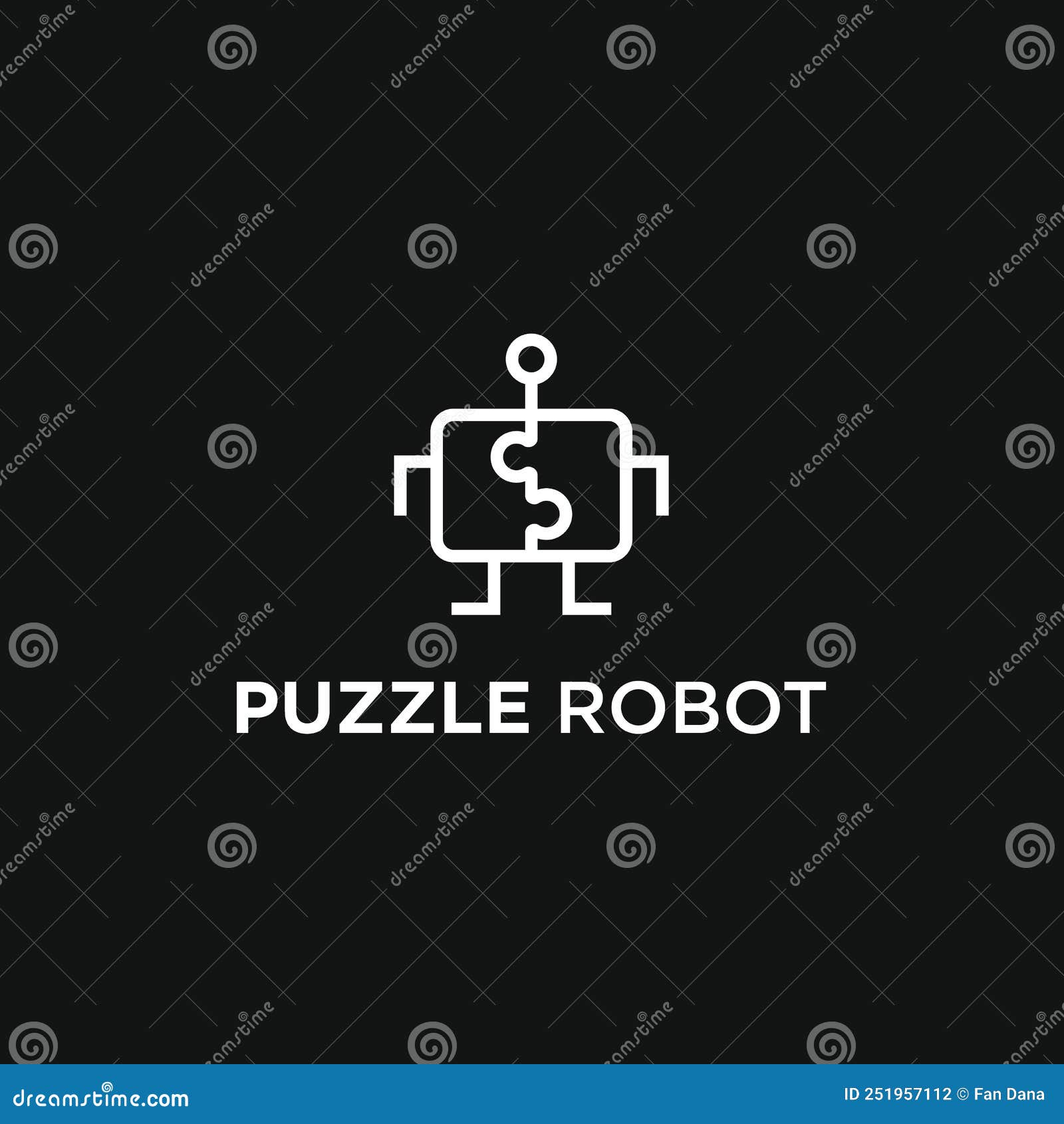 Illustration Du Logo Du Puzzle Robot Illustration de Vecteur ...