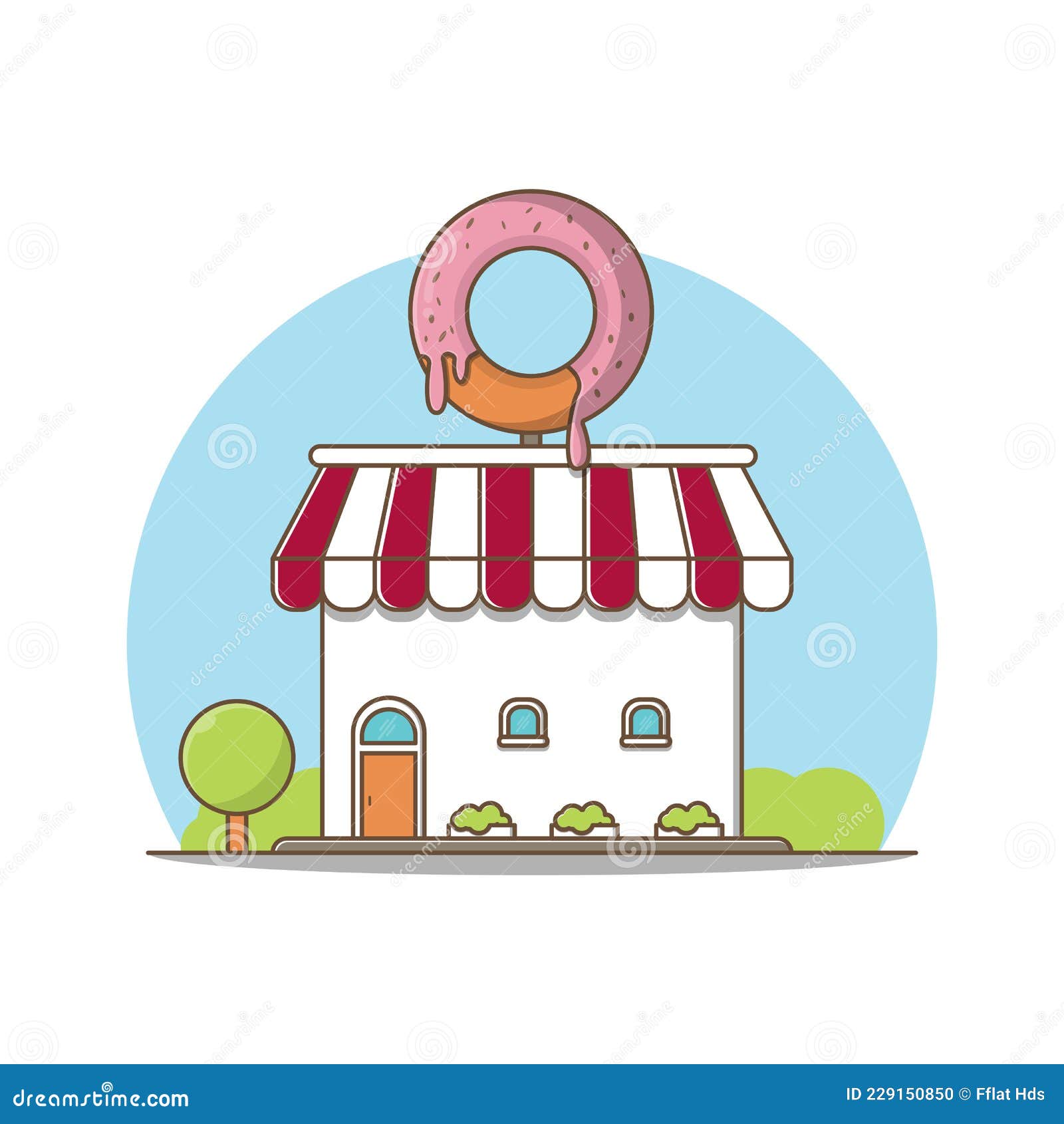 Illustration Du Magasin De Donut Illustration de Vecteur - Illustration ...
