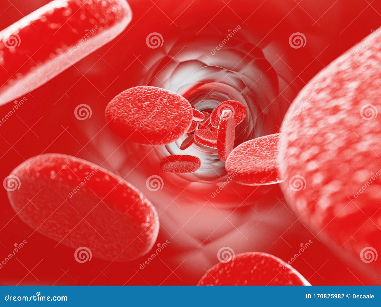 Illustration Du Rendu 3d De Nombreuses Cellules Sanguines Illustration ...