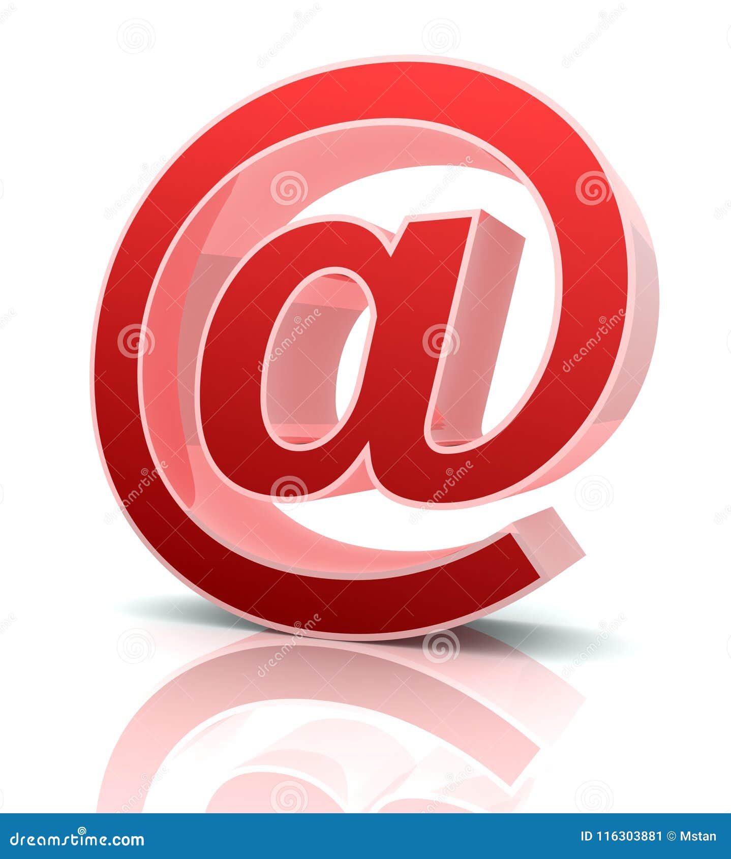 Illustration Du Signe 3d D'email D'isolement Illustration Stock ...