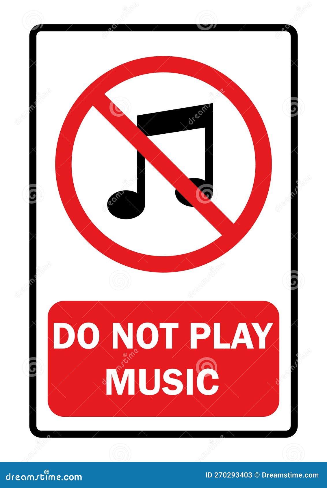 Illustration Du Symbole D'interdiction De Musique. Illustration Stock ...