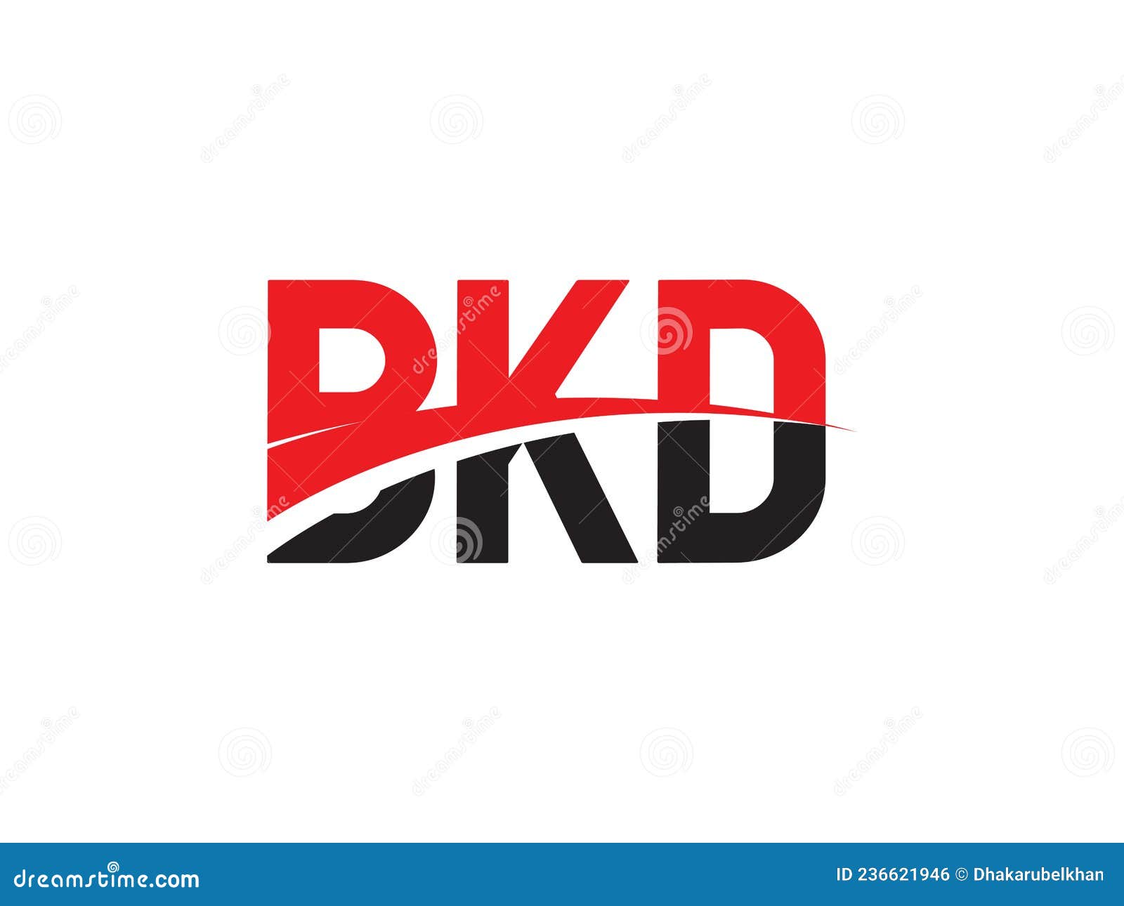 Illustration Du Vecteur De Conception Du Logo Initial De La Lettre Bkd ...