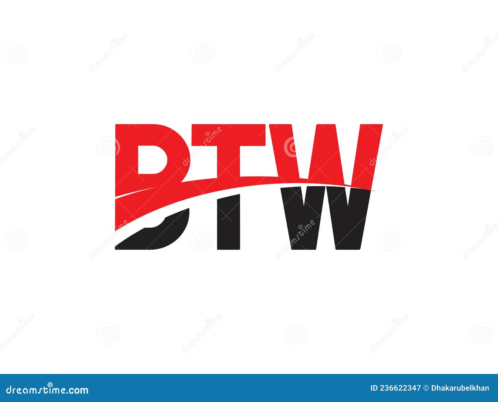 Illustration Du Vecteur De Conception Du Logo Initial De La Lettre Btw ...