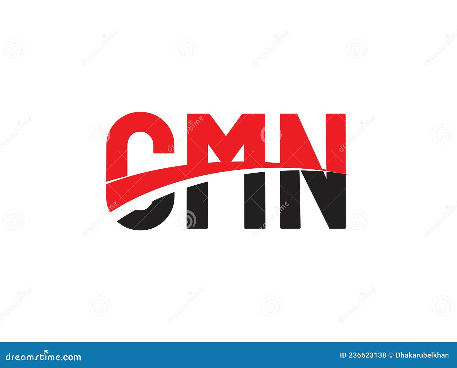 Illustration Du Vecteur De Conception Du Logo Initial De La Lettre Cmn ...
