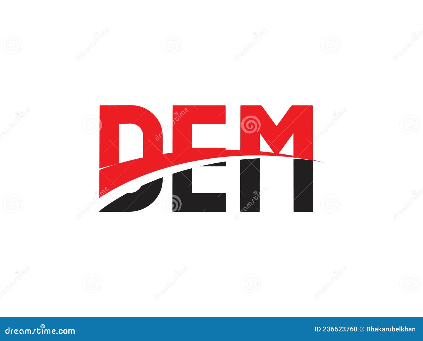 Illustration Du Vecteur De Conception Du Logo Initial De La Lettre Dem ...