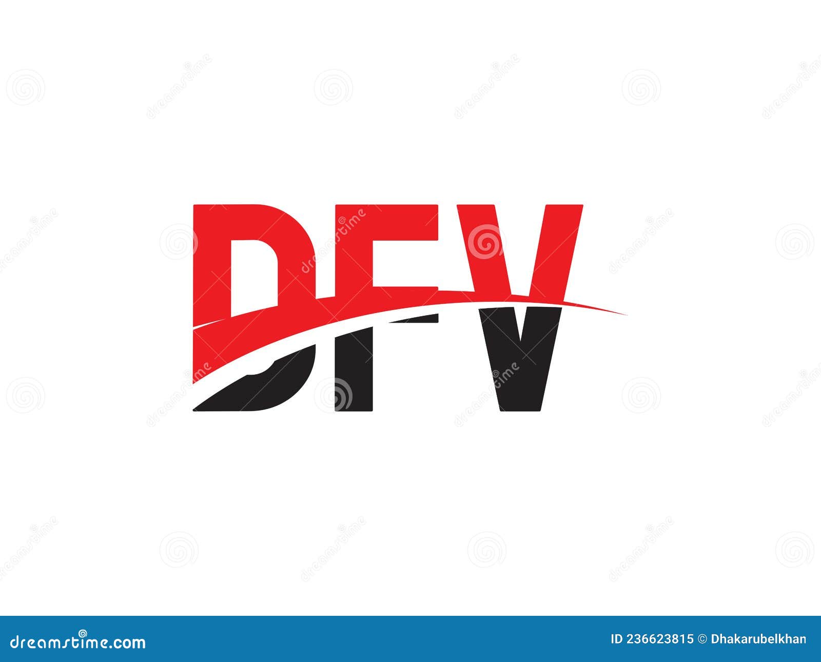 Illustration Du Vecteur De Conception Du Logo Initial De La Lettre Dfv ...