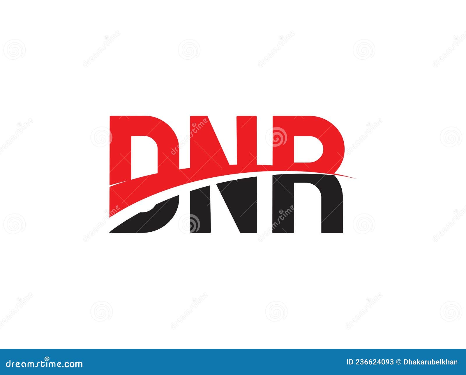 Illustration Du Vecteur De Conception Du Logo Initial De La Lettre Dnr ...