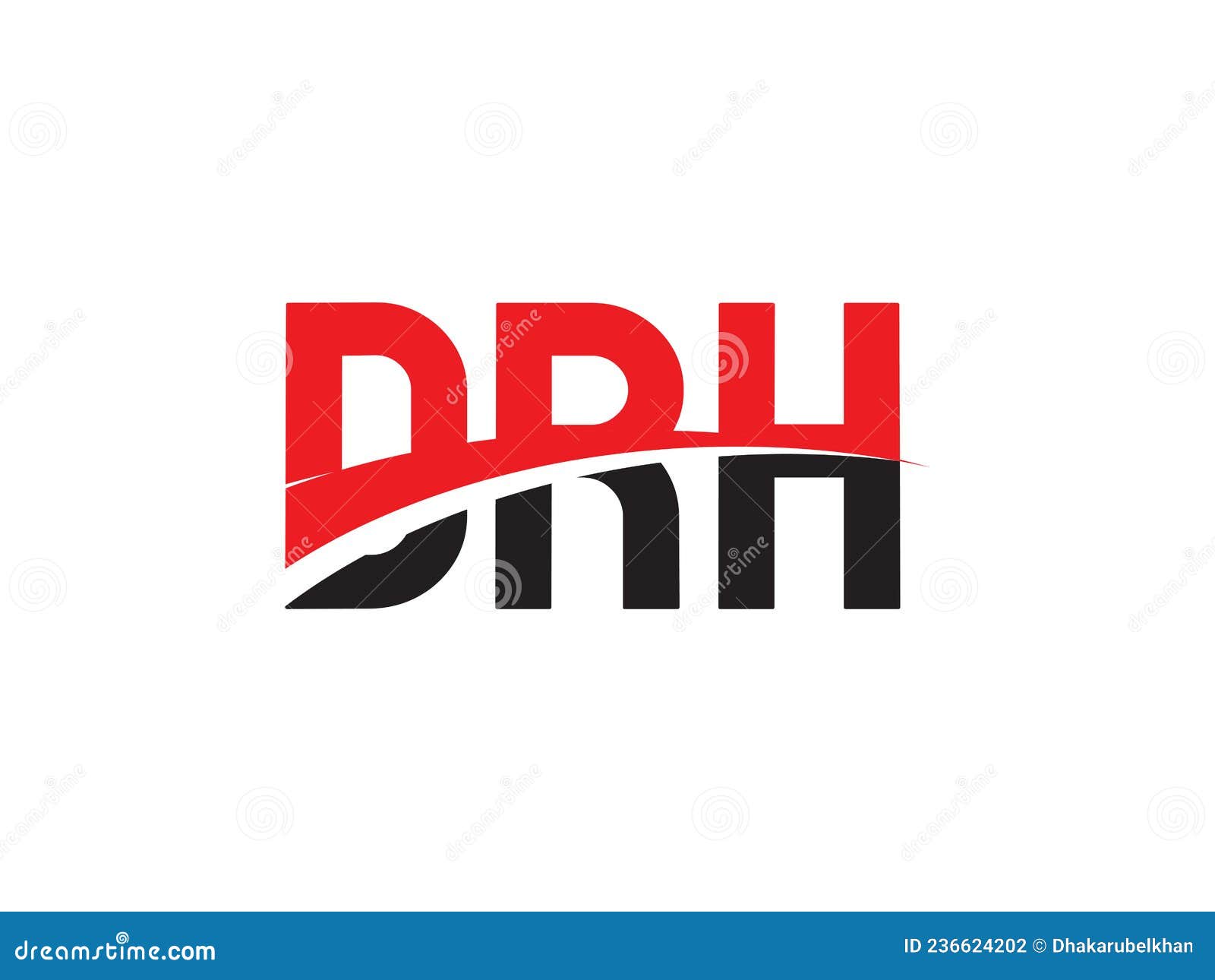 Illustration Du Vecteur De Conception Du Logo Initial De La Lettre Drh ...