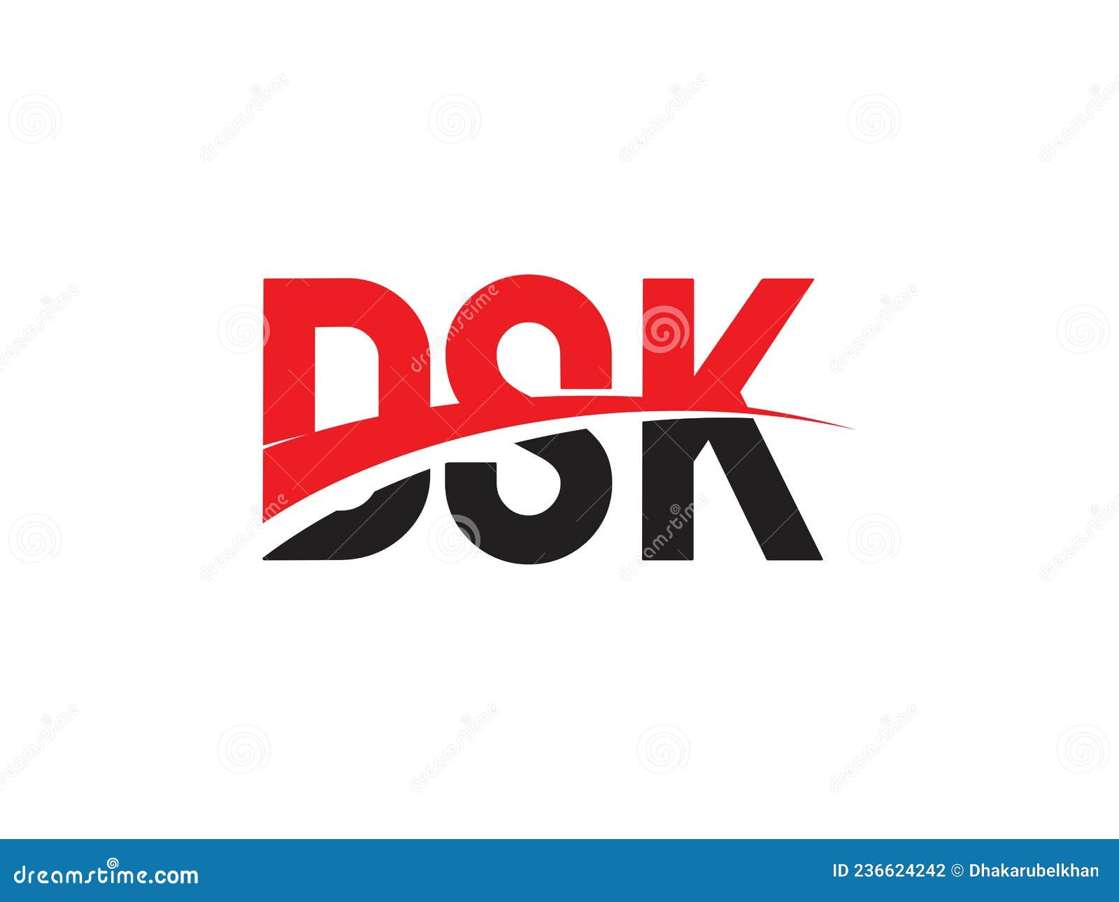 Illustration Du Vecteur De Conception Du Logo Initial De La Lettre Dsk ...