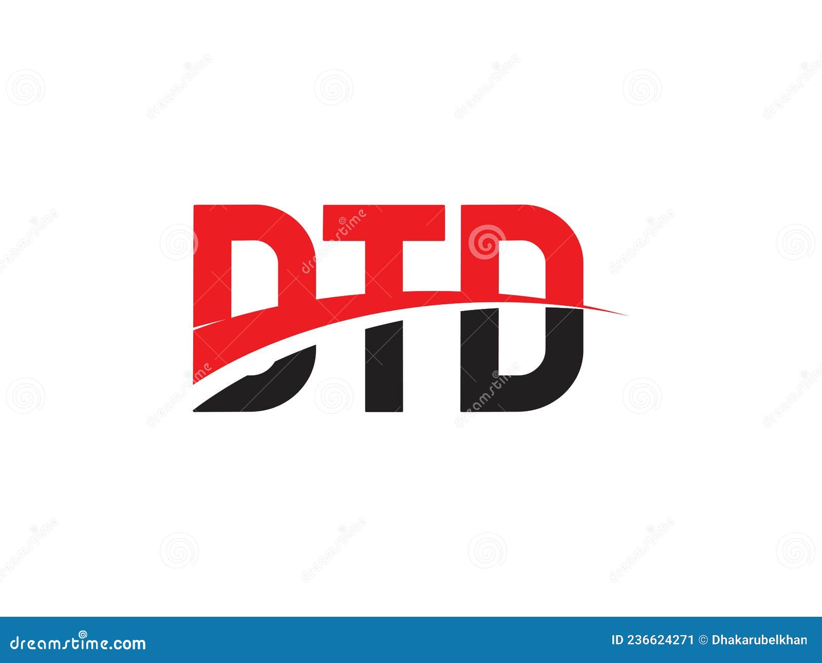 Illustration Du Vecteur De Conception Du Logo Initial De La Lettre Dtd ...