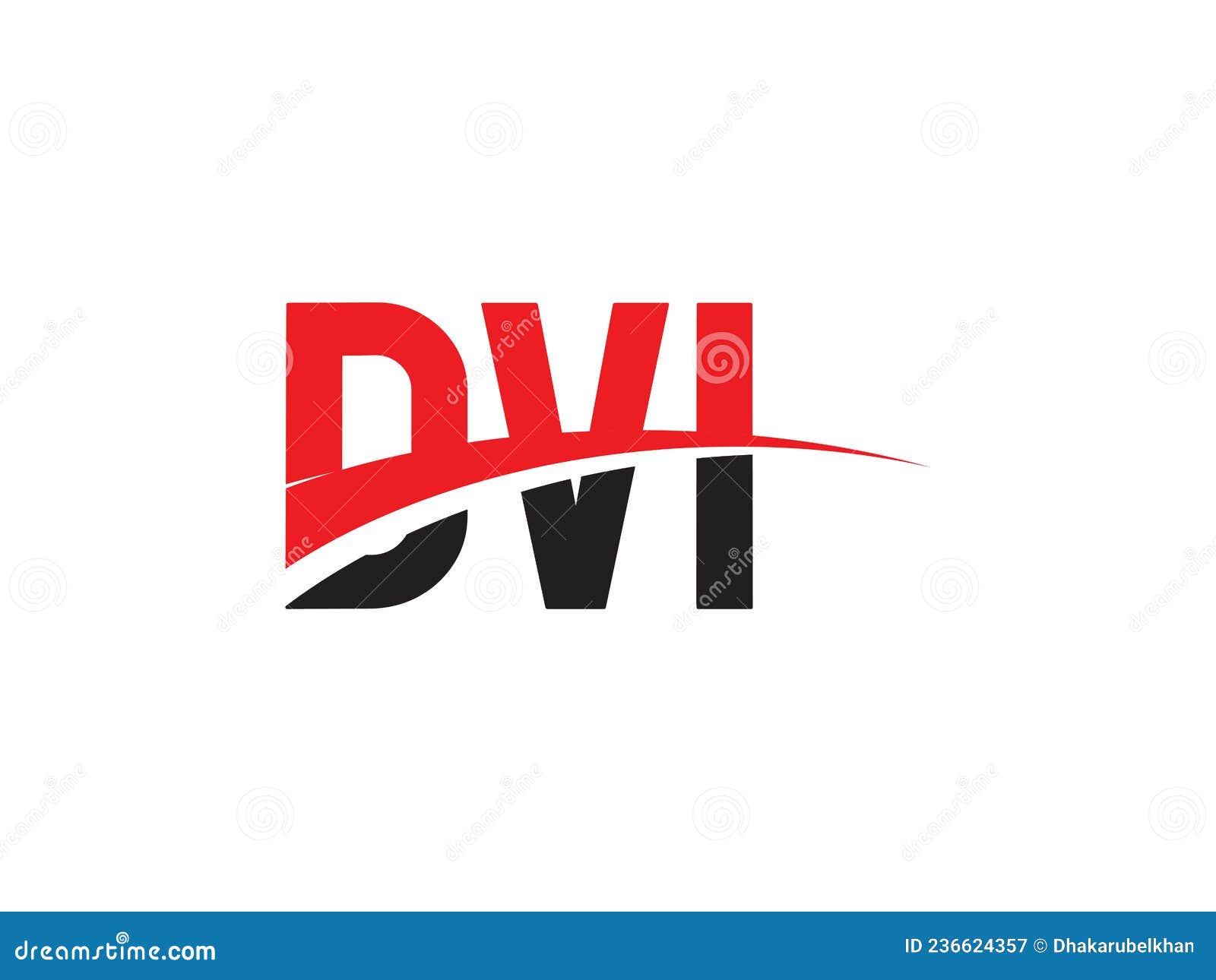 Illustration Du Vecteur De Conception Du Logo Initial De La Lettre Dvi ...