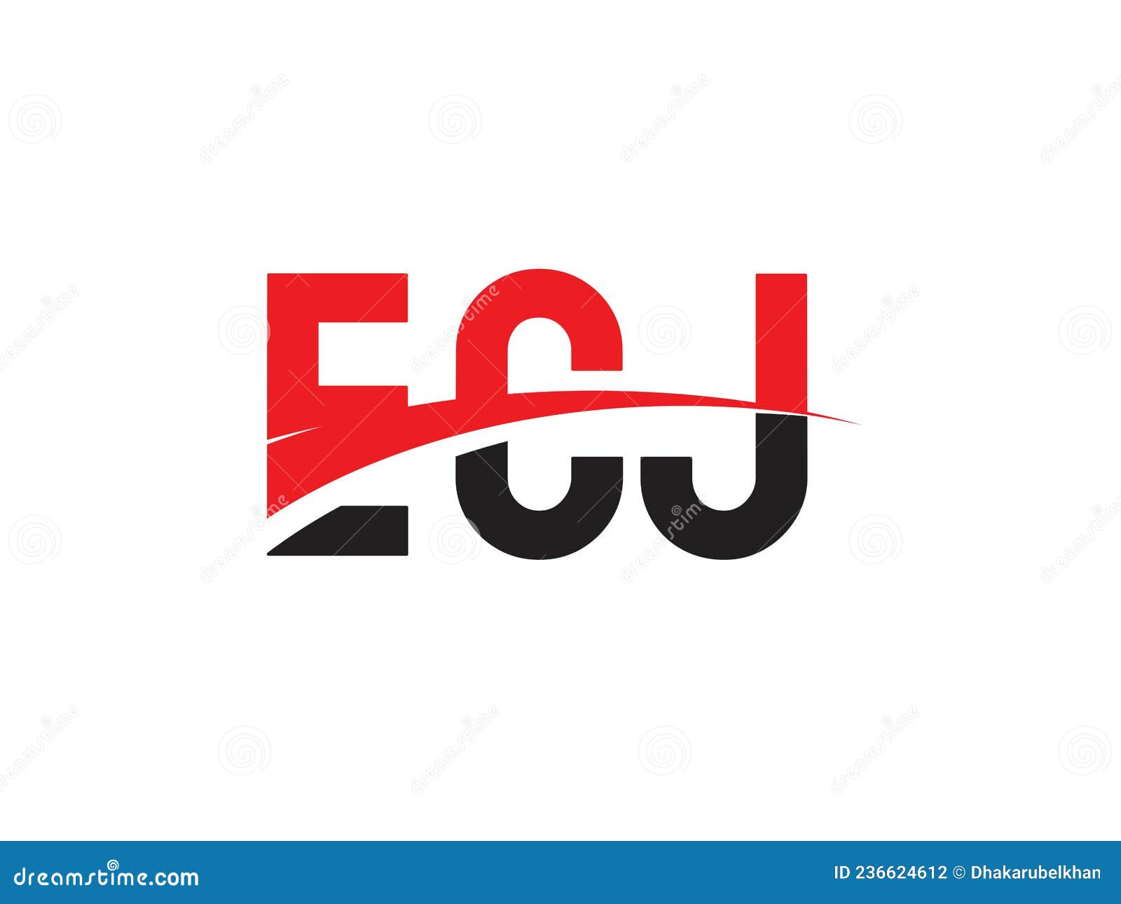 Illustration Du Vecteur De Conception Du Logo Initial De La Lettre Ecj ...