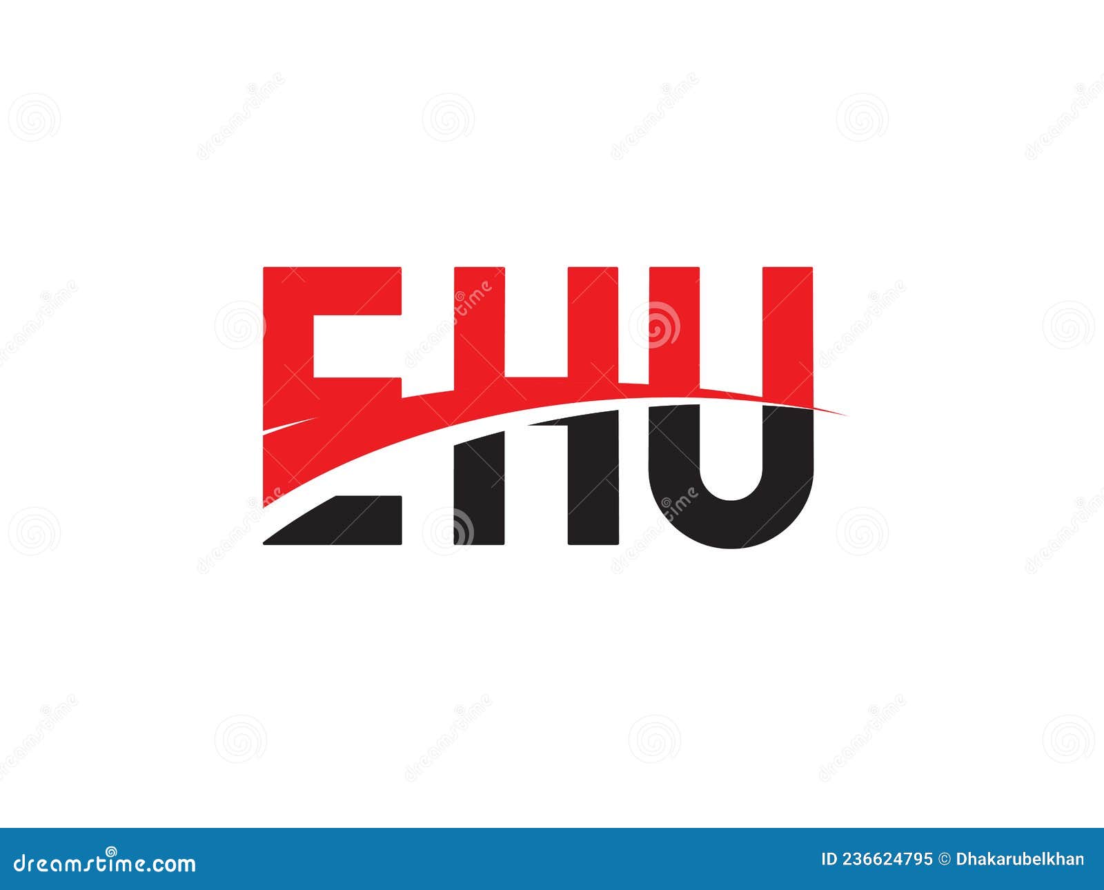 Illustration Du Vecteur De Conception Du Logo Initial De La Lettre Ehu ...