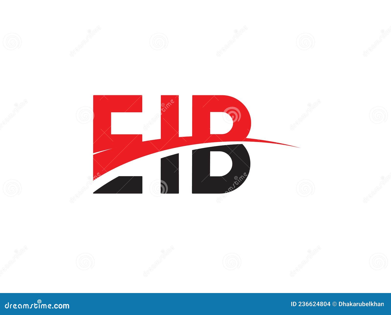 Illustration Du Vecteur De Conception Du Logo Initial De La Lettre Eib ...