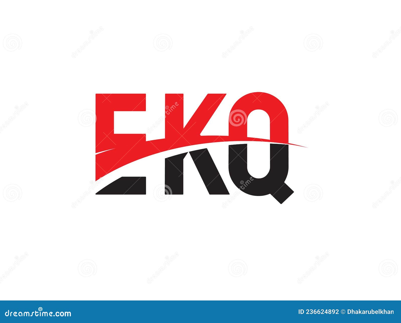 Illustration Du Vecteur De Conception Du Logo Initial De La Lettre Ekq ...
