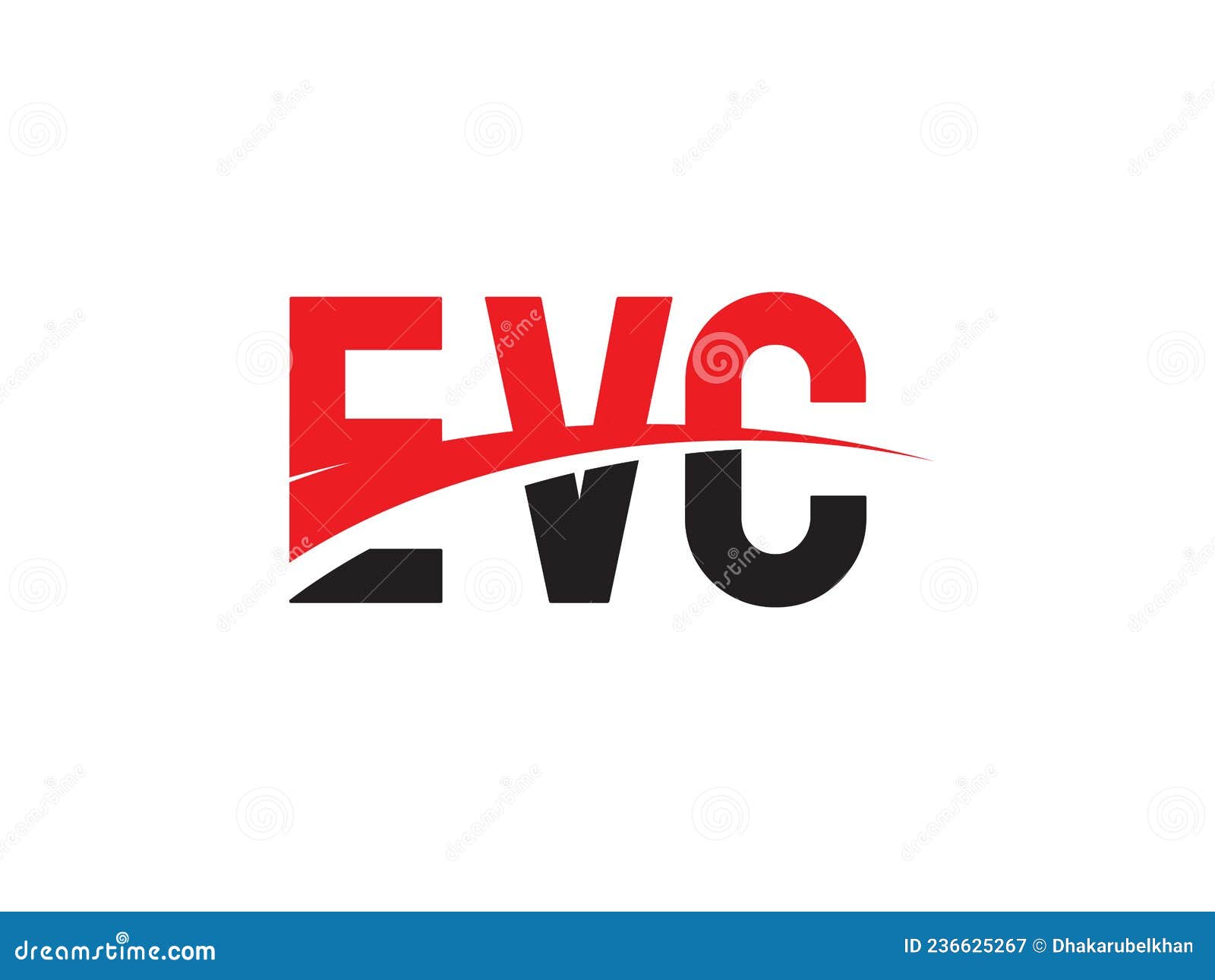 Illustration Du Vecteur De Conception Du Logo Initial De La Lettre Evc ...