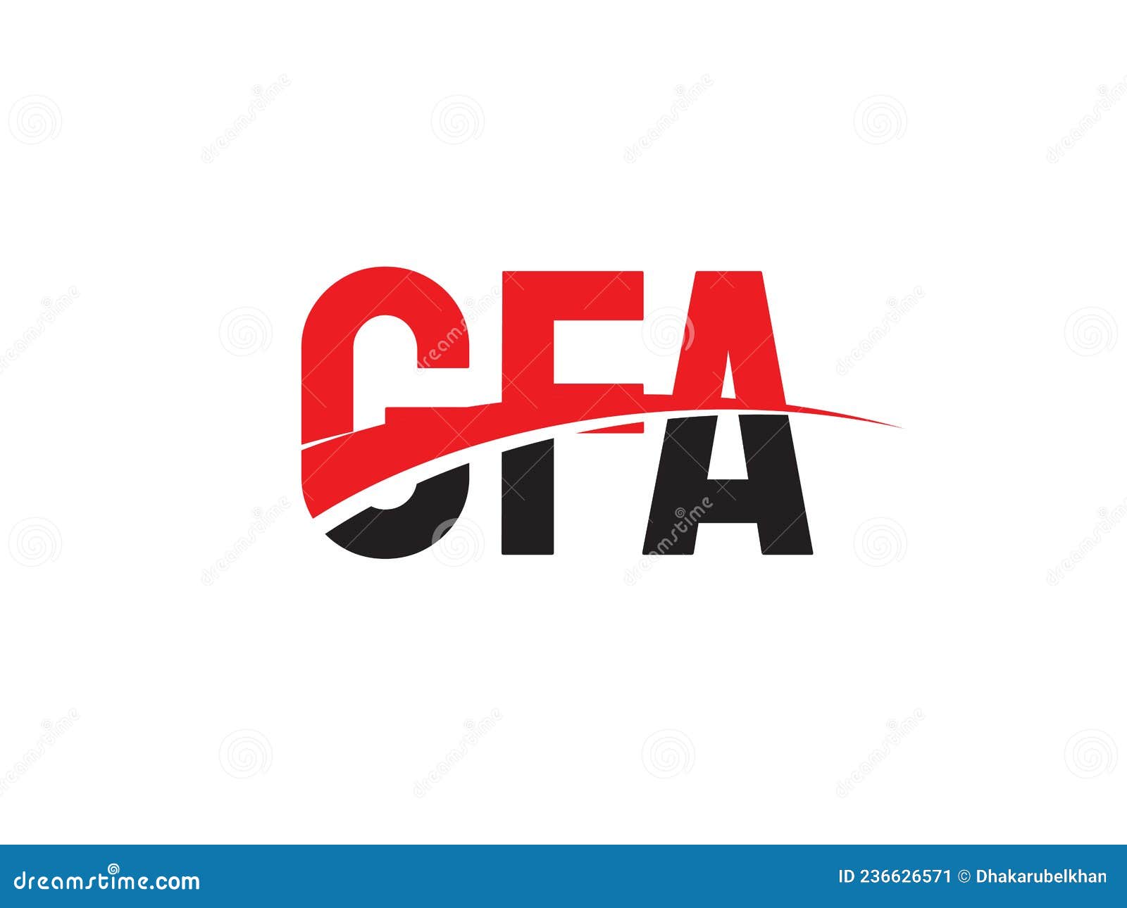 Illustration Du Vecteur De Conception Du Logo Initial De La Lettre Gfa ...