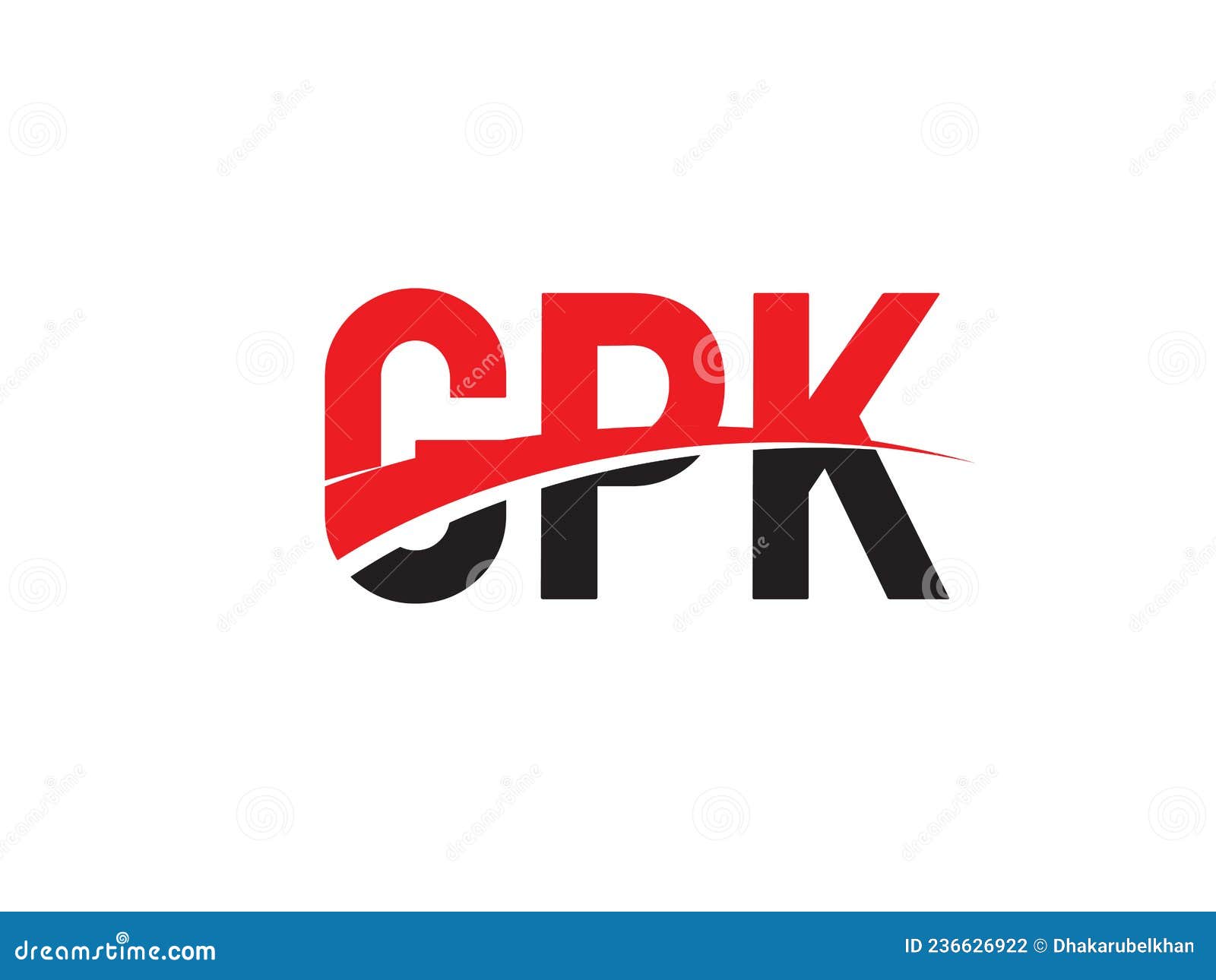 Illustration Du Vecteur De Conception Du Logo Initial De La Lettre Gpk ...