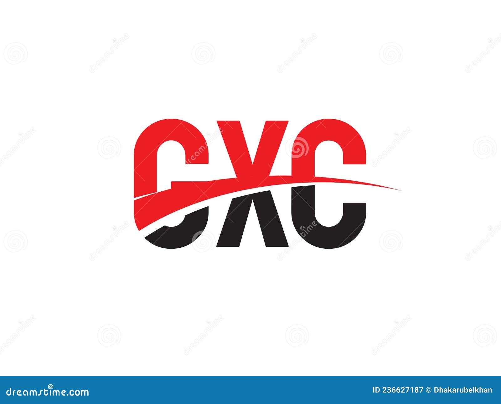 Illustration Du Vecteur De Conception Du Logo Initial De La Lettre Gxc ...