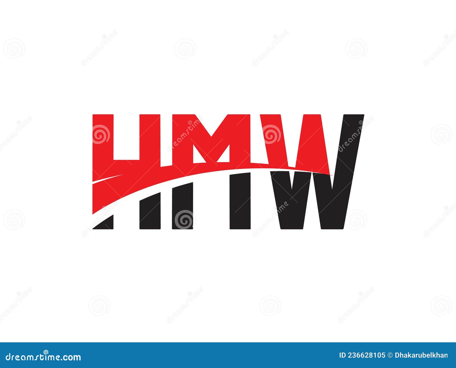 Illustration Du Vecteur De Conception Du Logo Initial De La Lettre Hmw ...