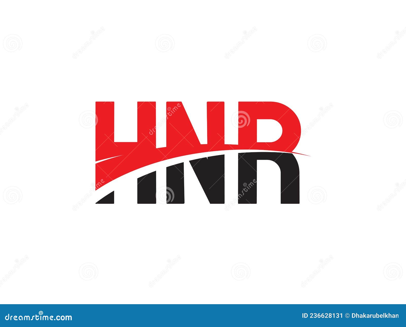 Illustration Du Vecteur De Conception Du Logo Initial De La Lettre Hnr ...